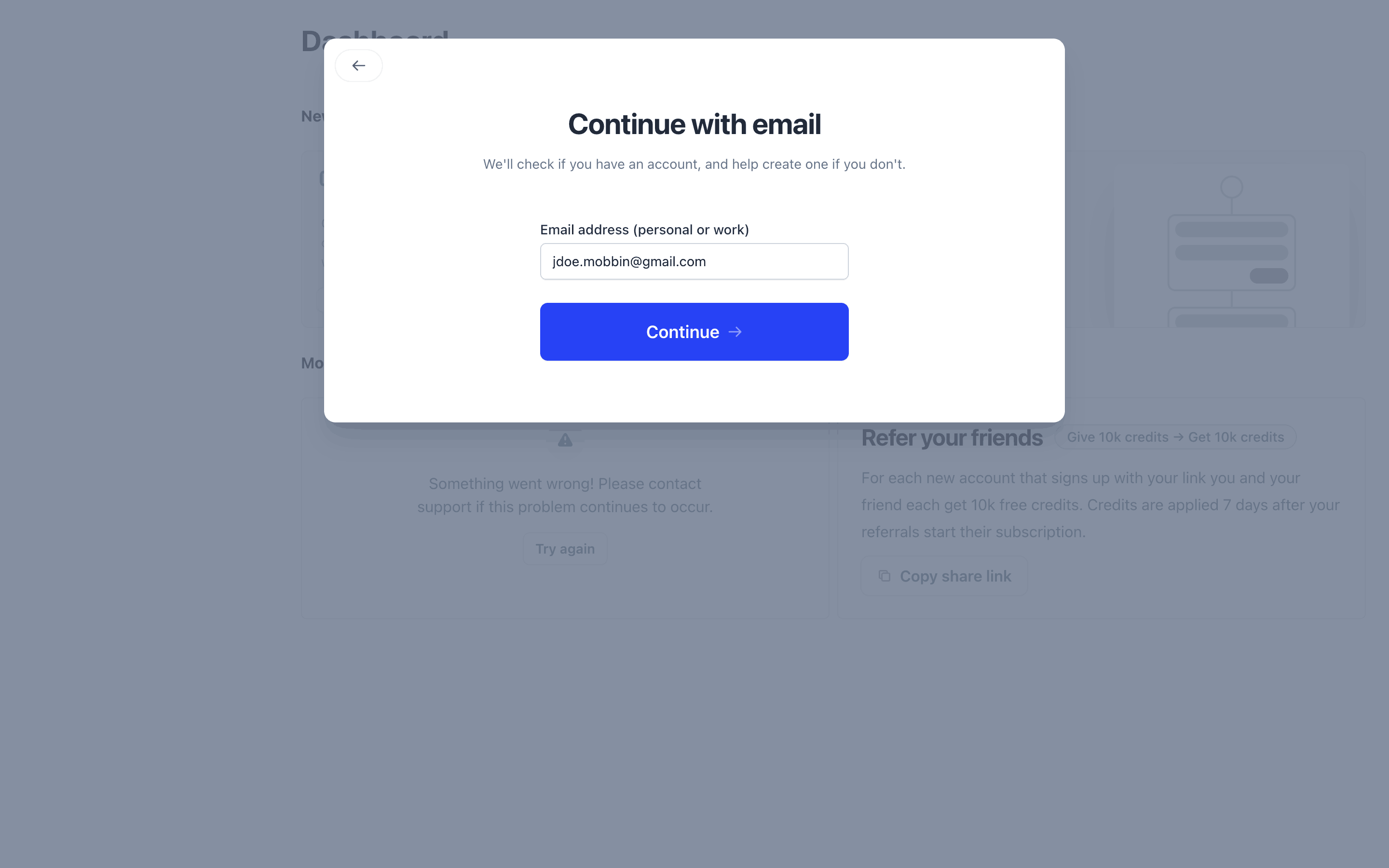 Signup Website Design