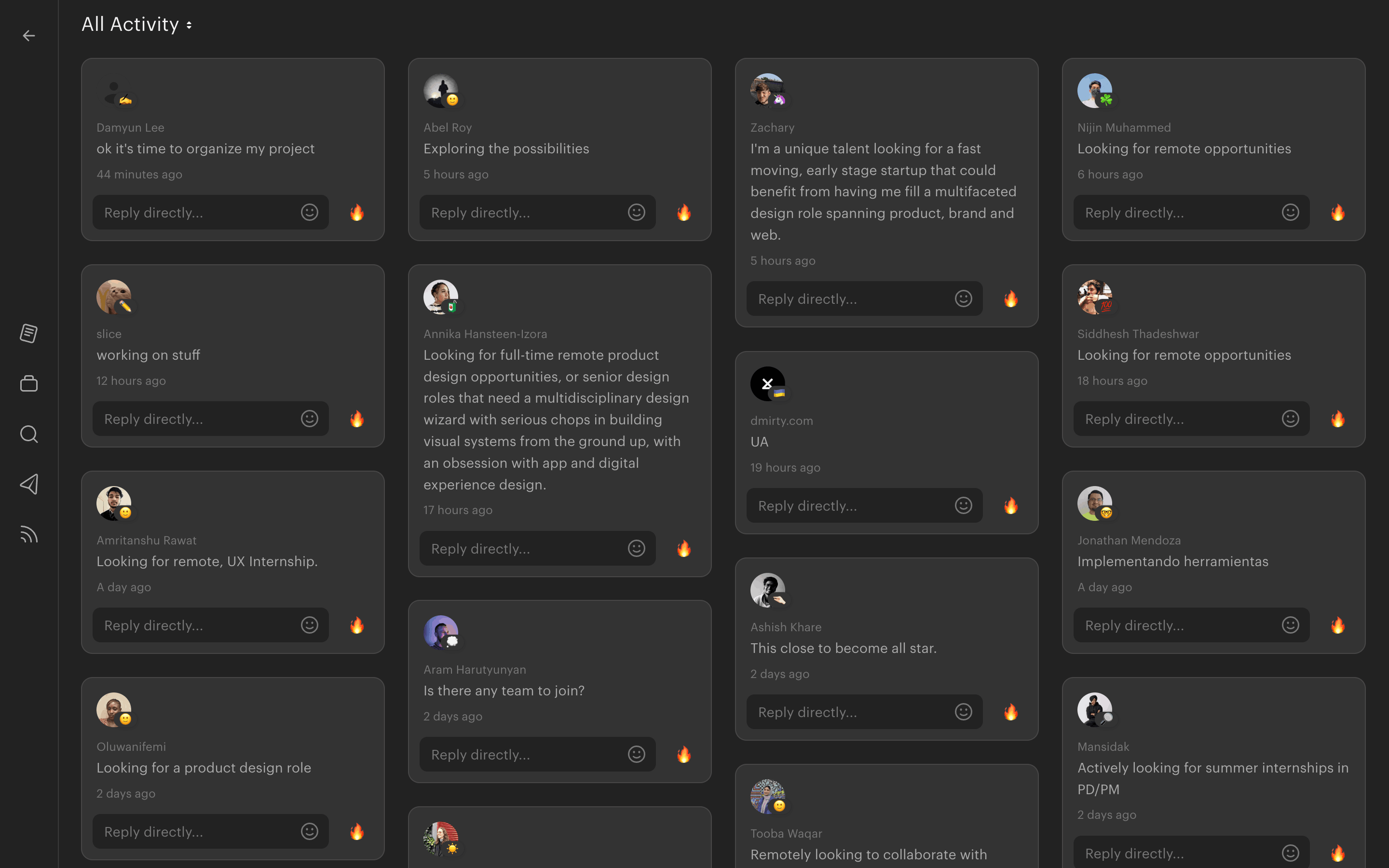 Notifications Website Design