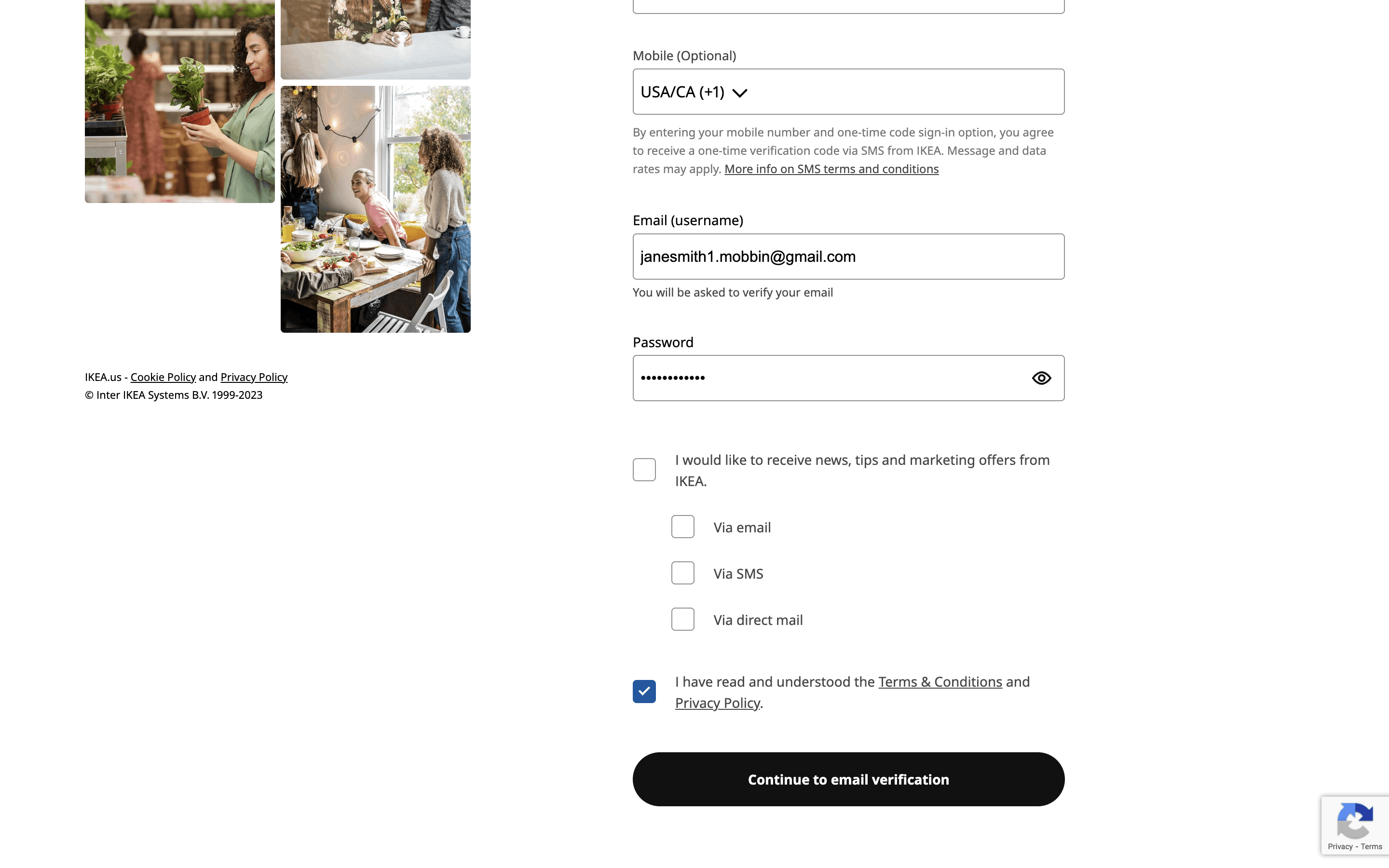 Signup Website Design