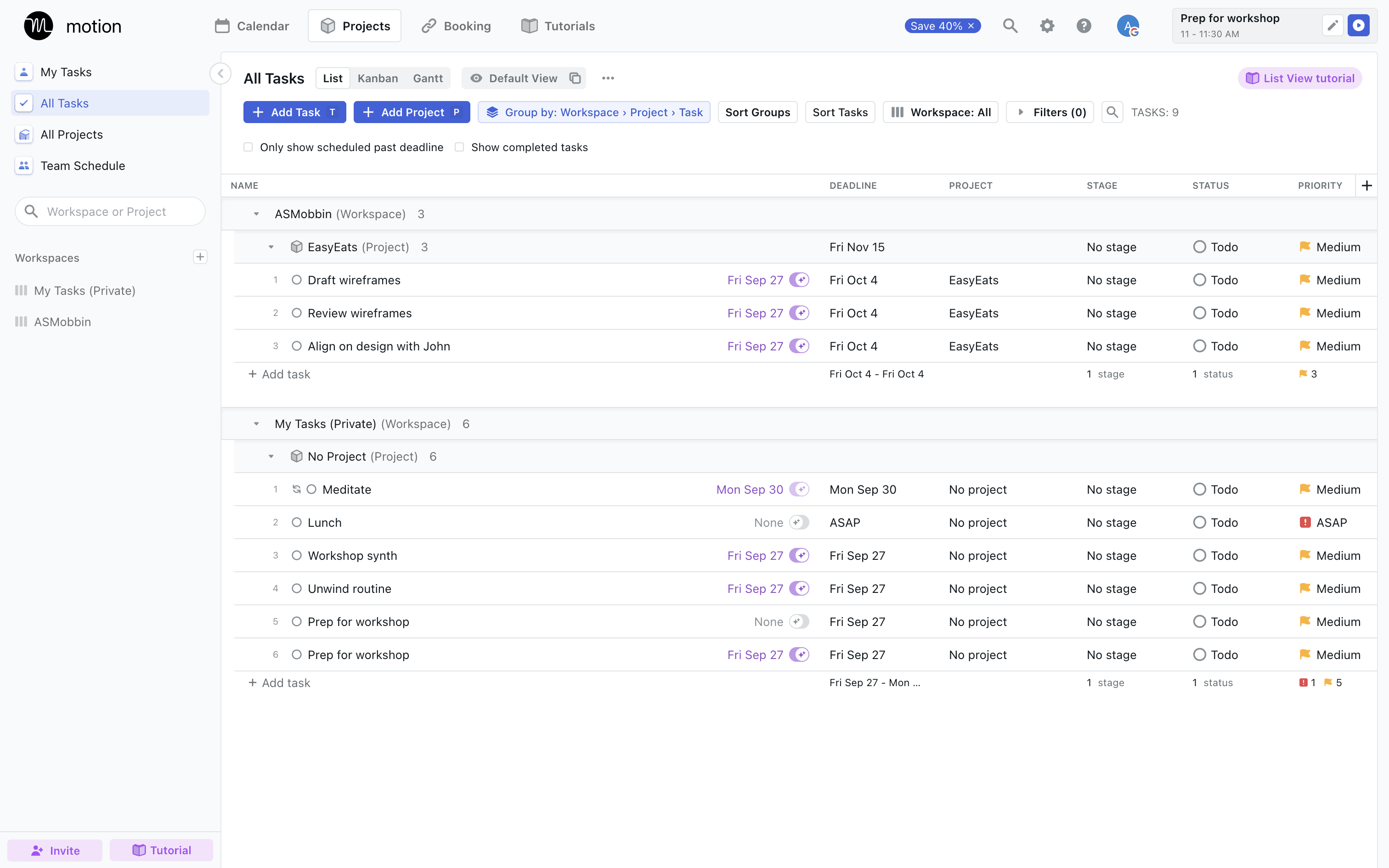 Table Website Design