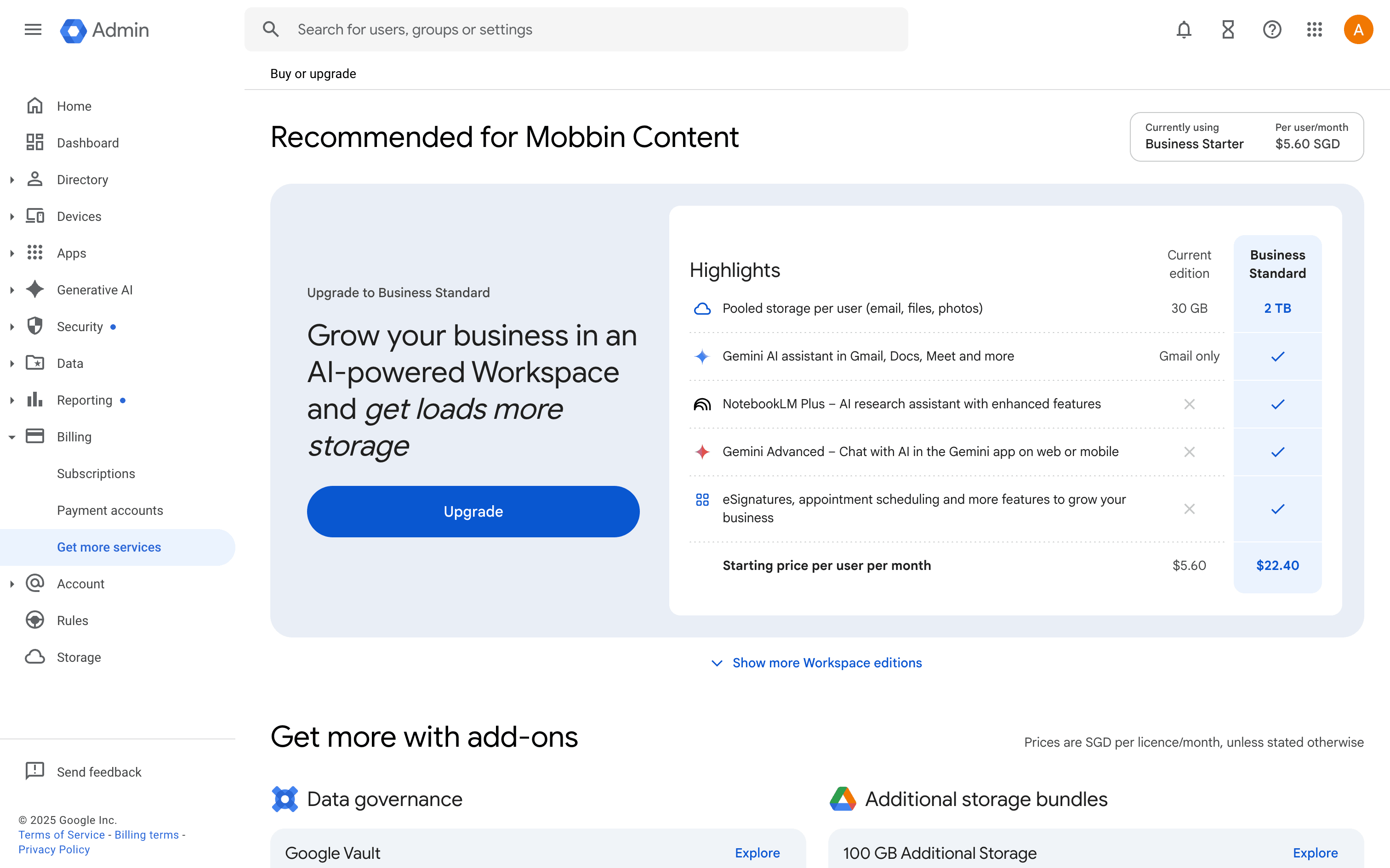 Table Website Design