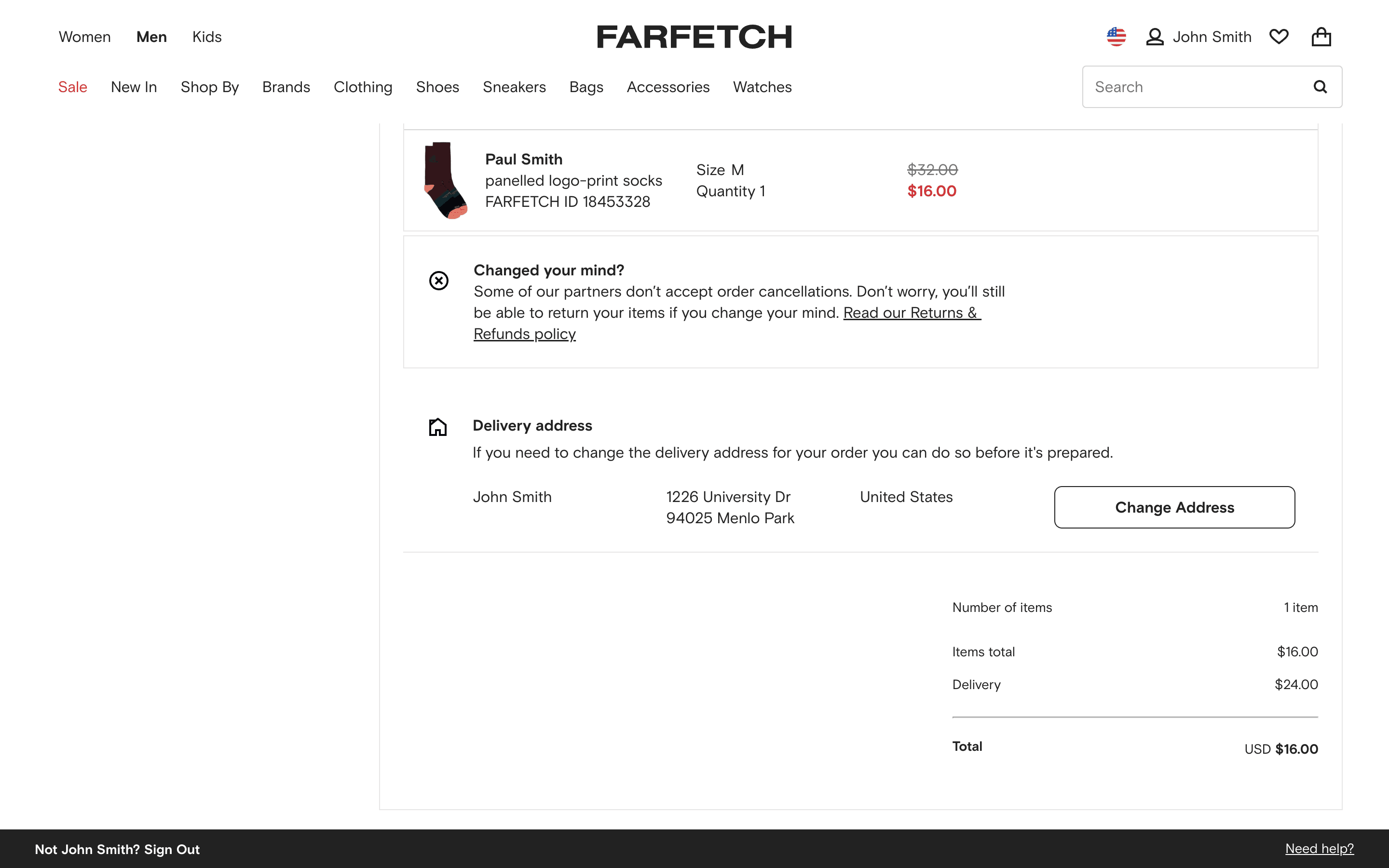 Order Confirmation Website Design