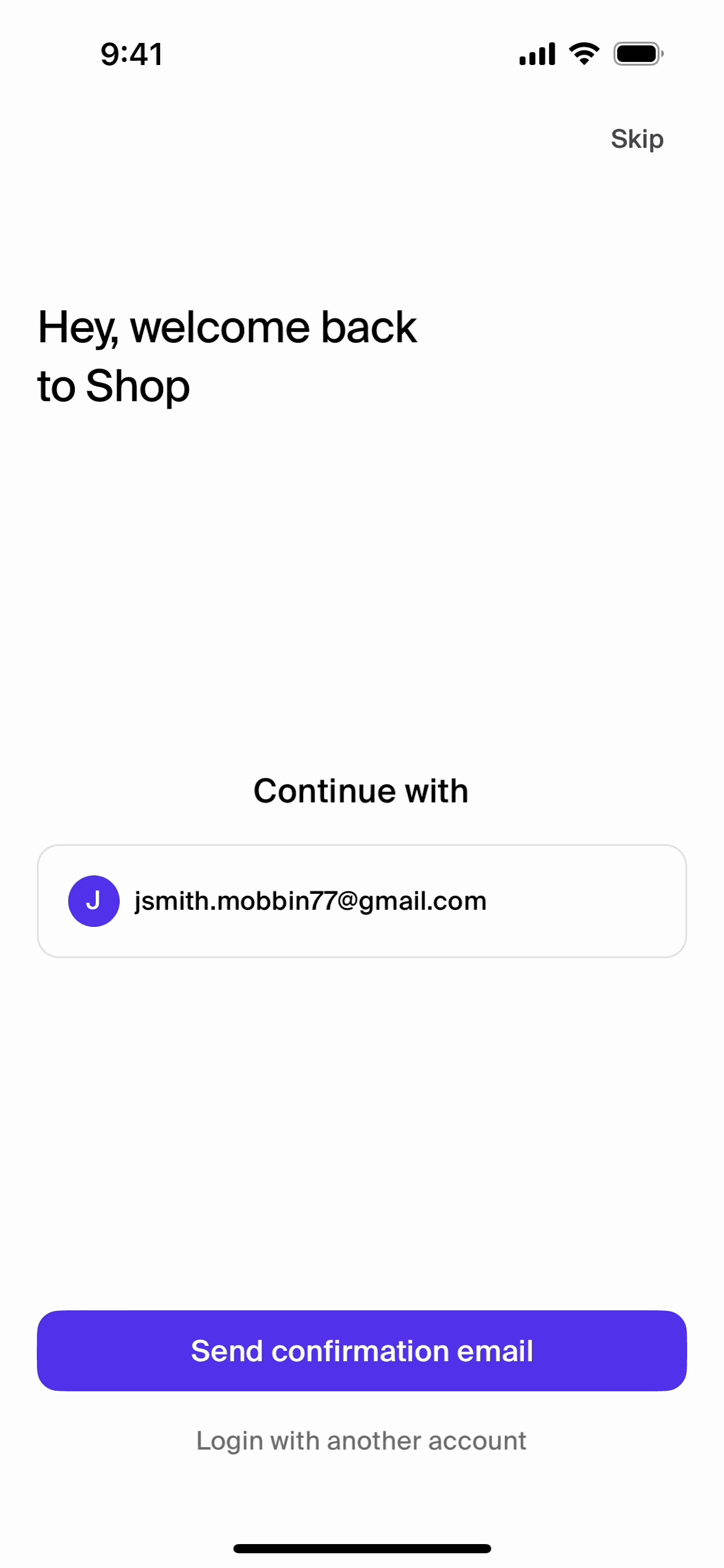 Login Mobile App Design