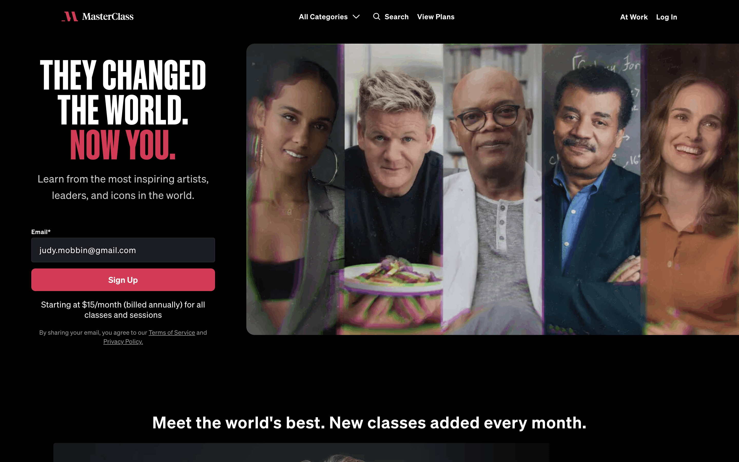 Signup Website Design