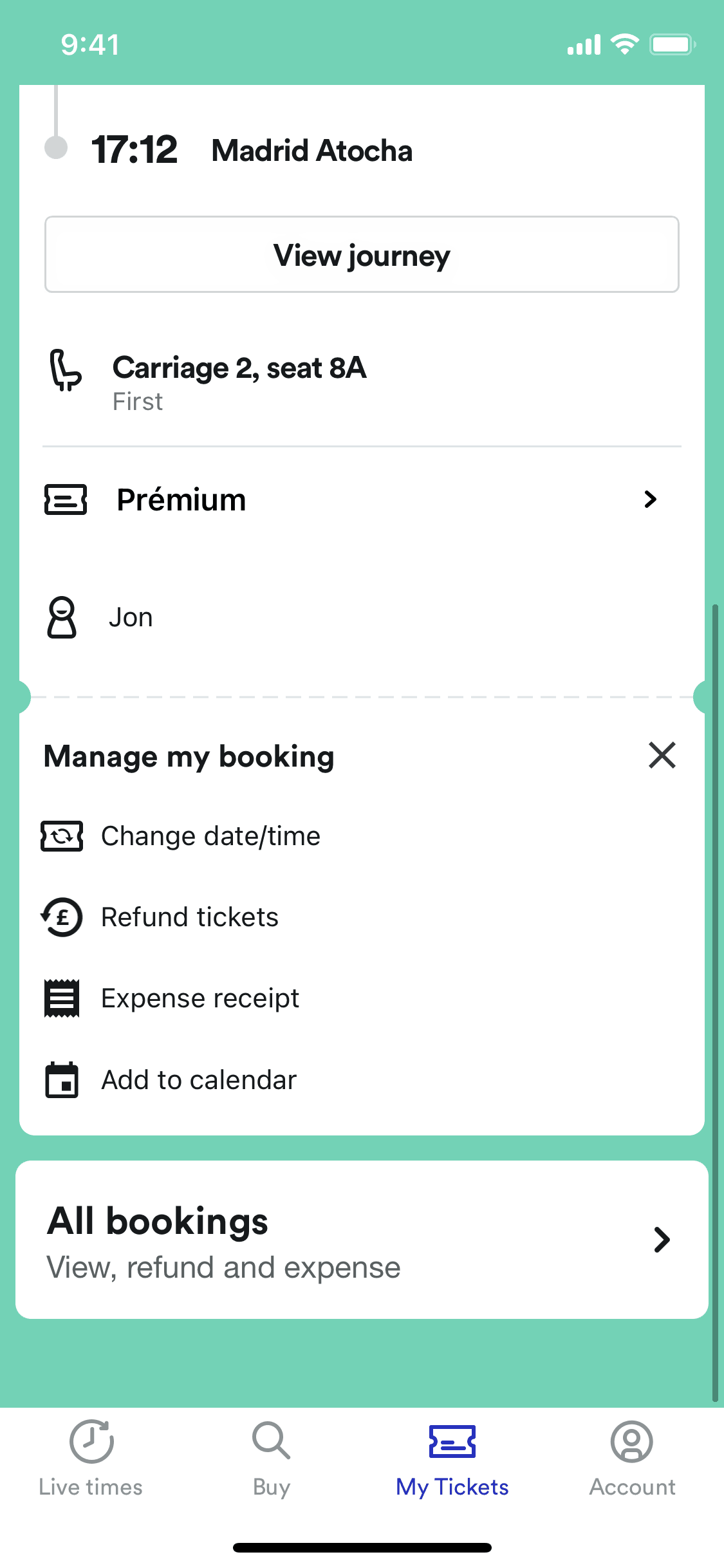 Trainline iOS Refunding a ticket Flow | Mobbin