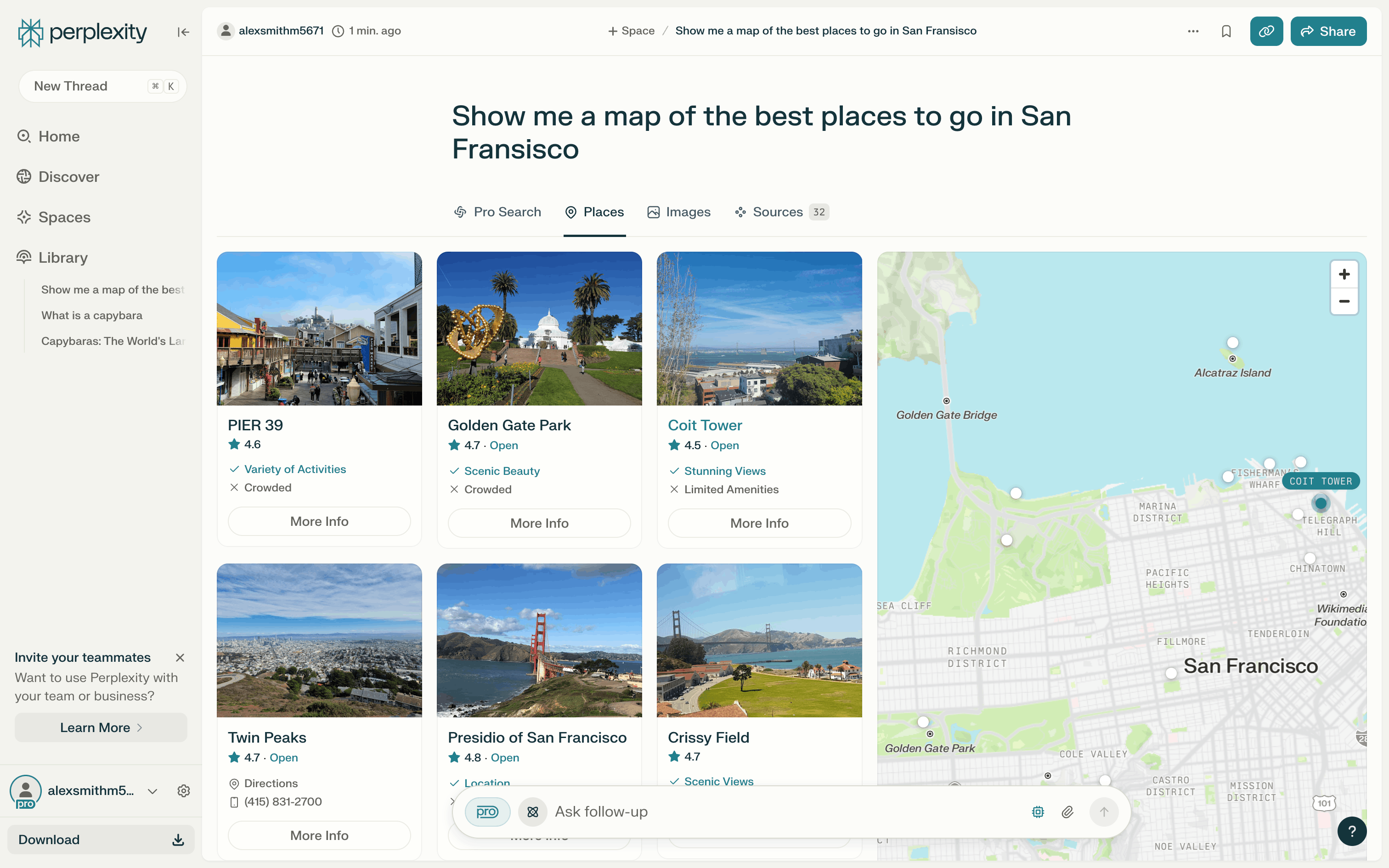 Perplexity Web Coit Tower Focus | Mobbin
