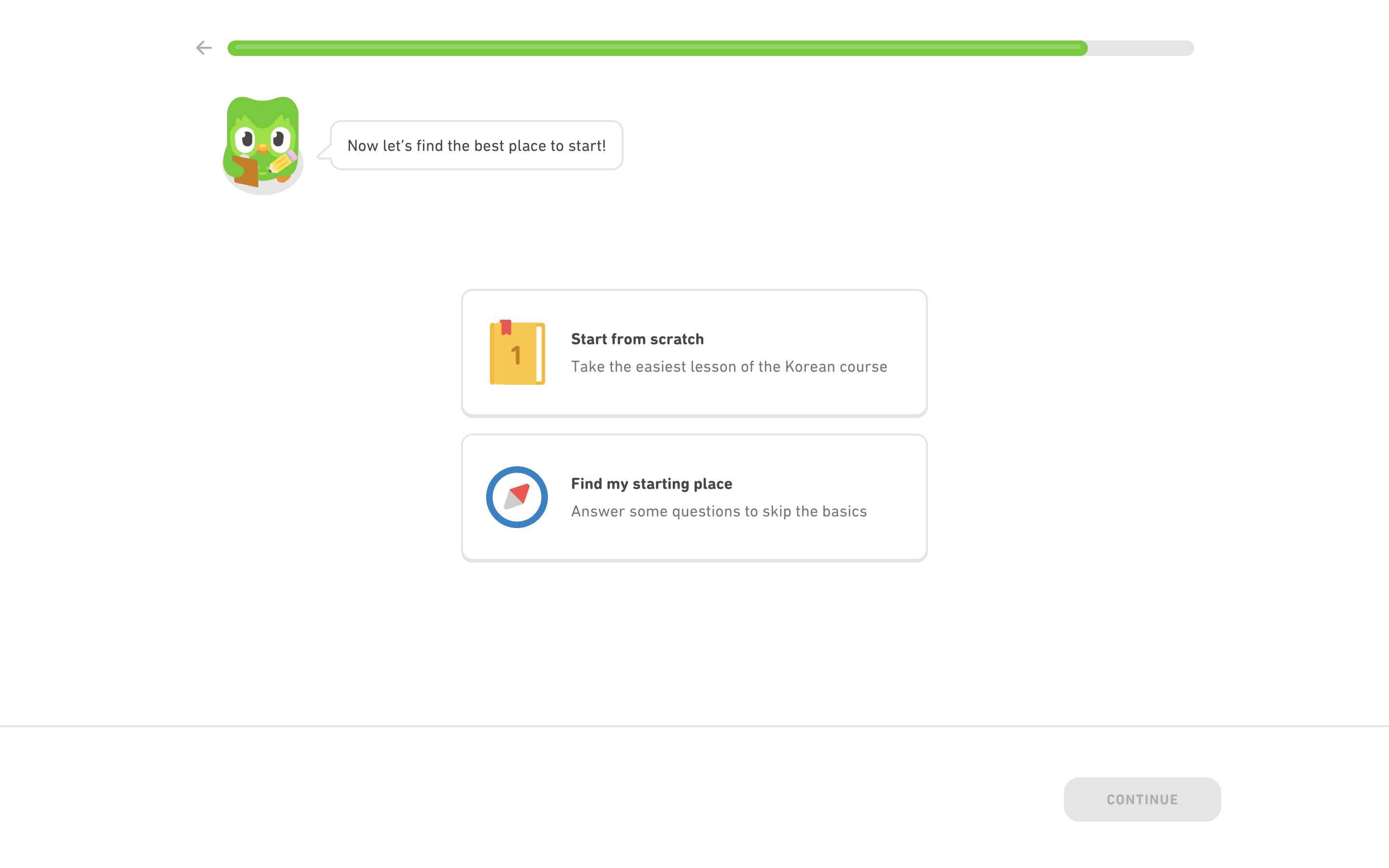 Duolingo Web Onboarding Flow | Mobbin