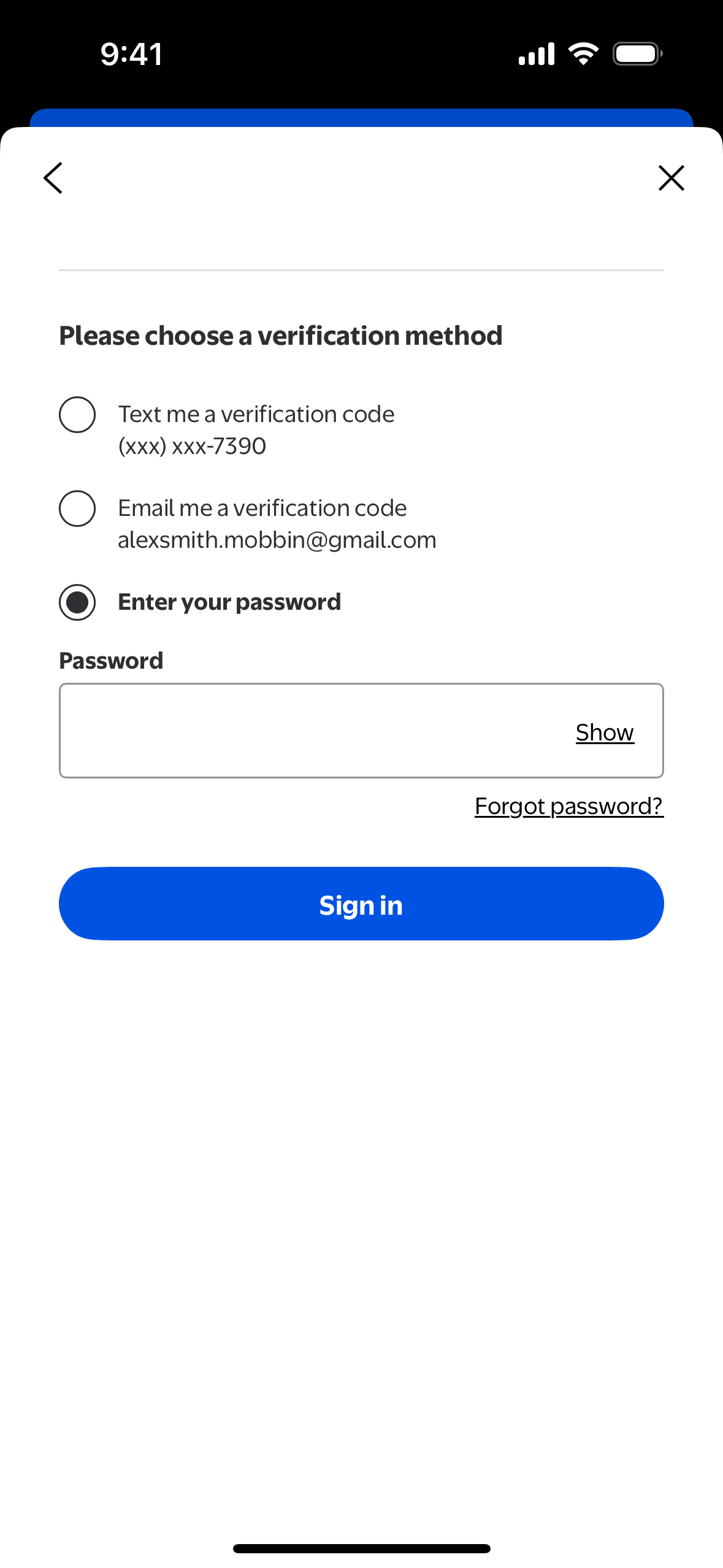 Login Mobile App Design