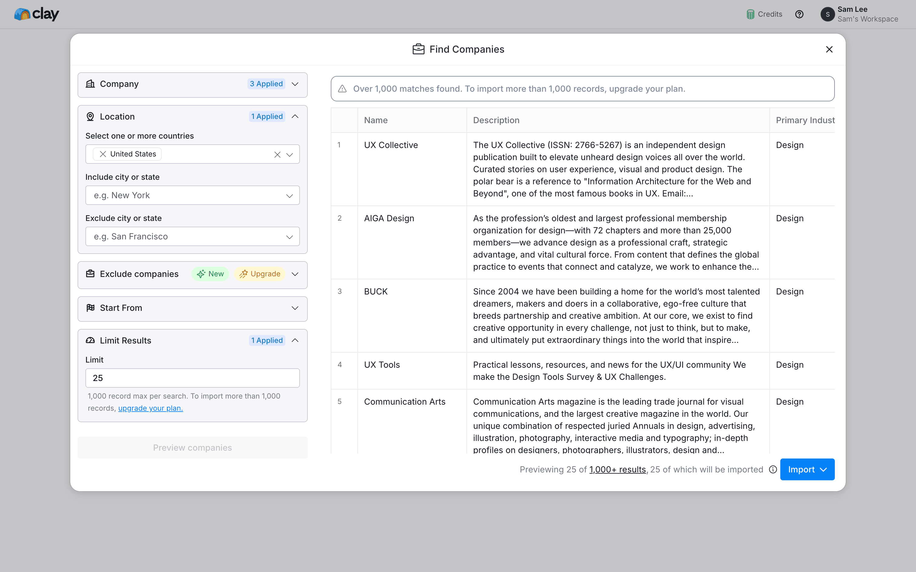Table Website Design