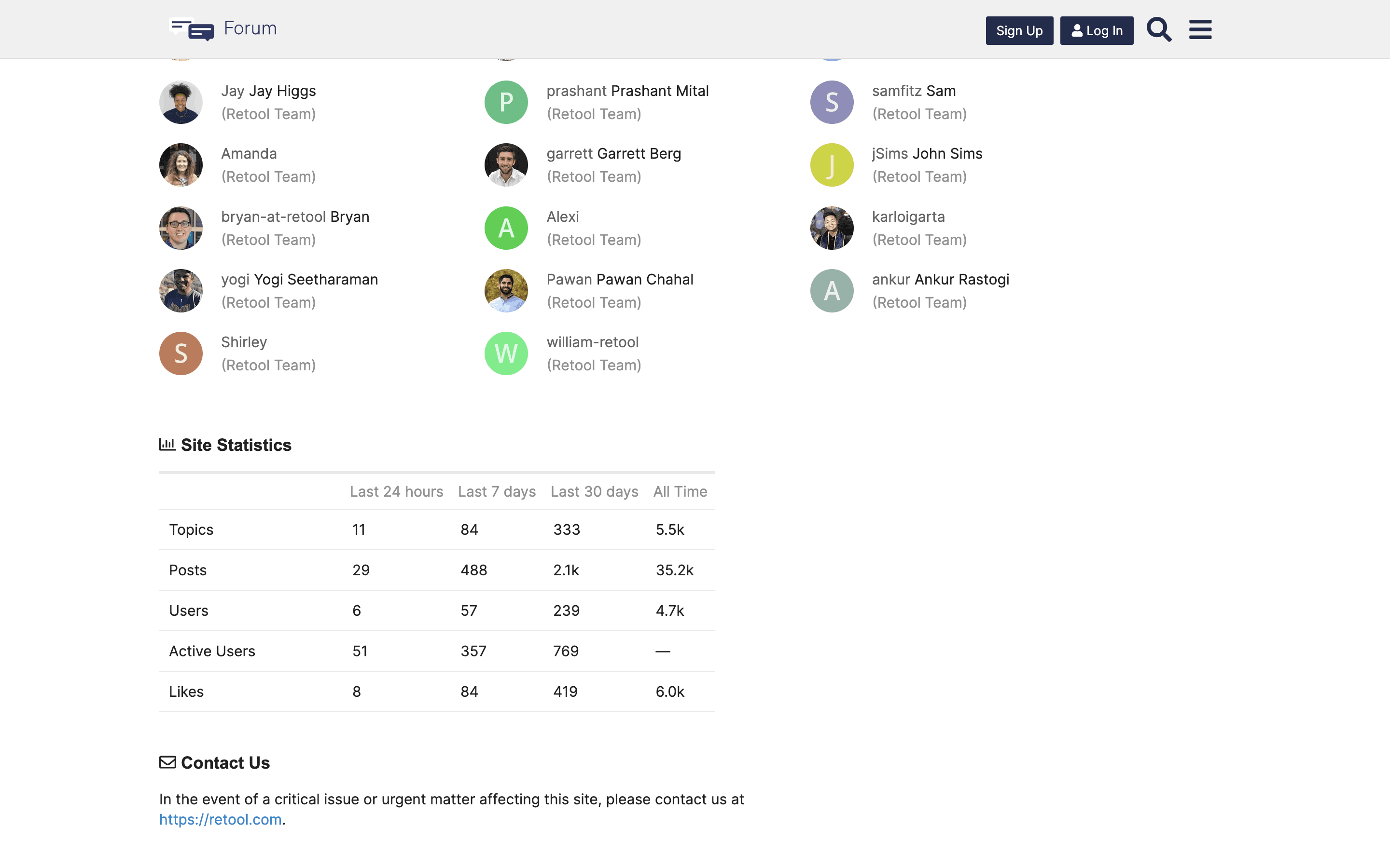 Table Website Design