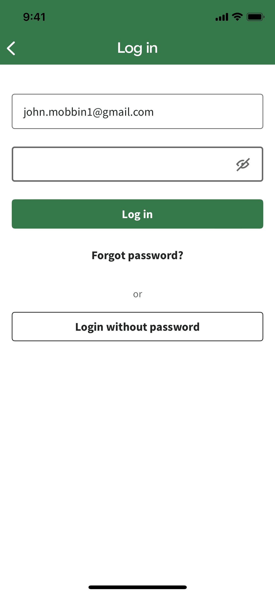 Login Mobile App Design