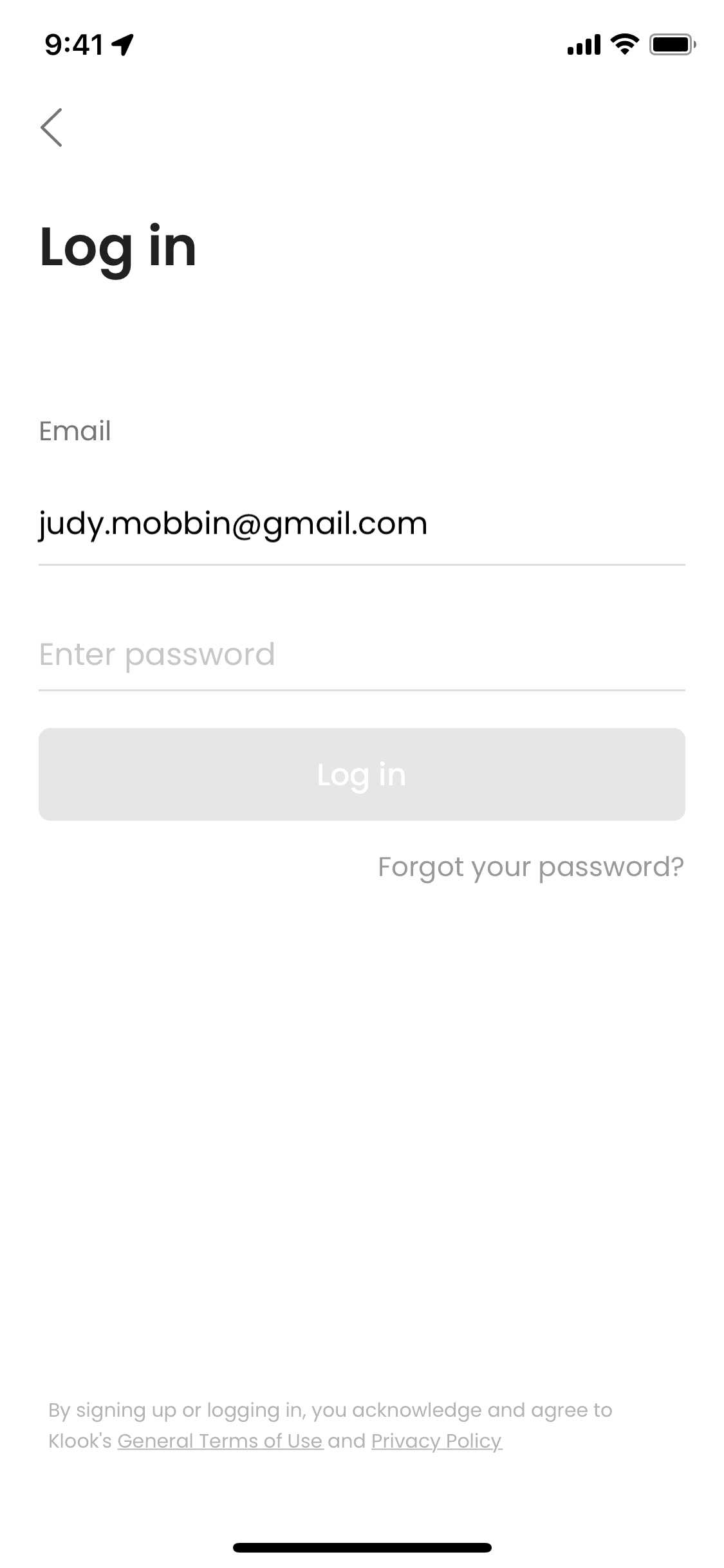Login Mobile App Design