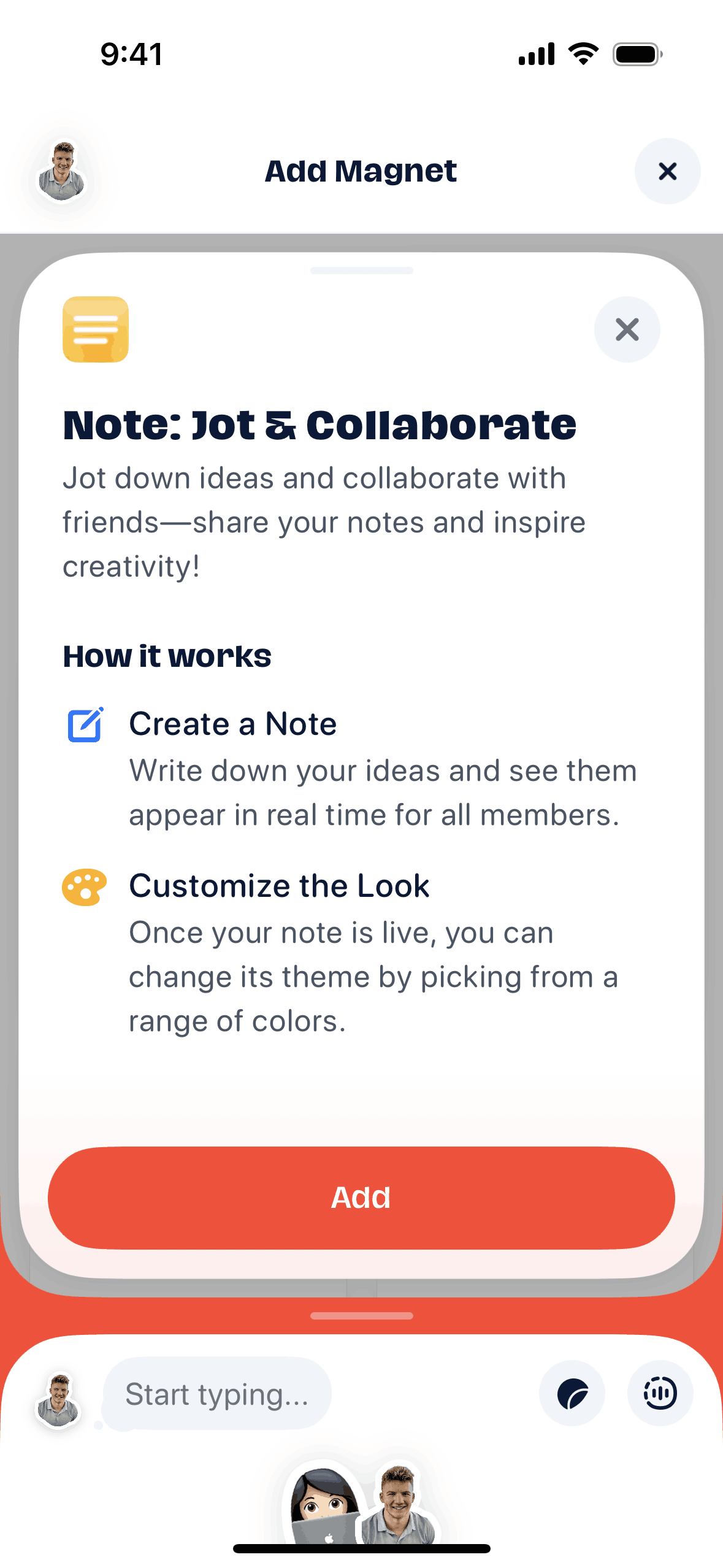 Abode iOS Note Magnet Info | Mobbin