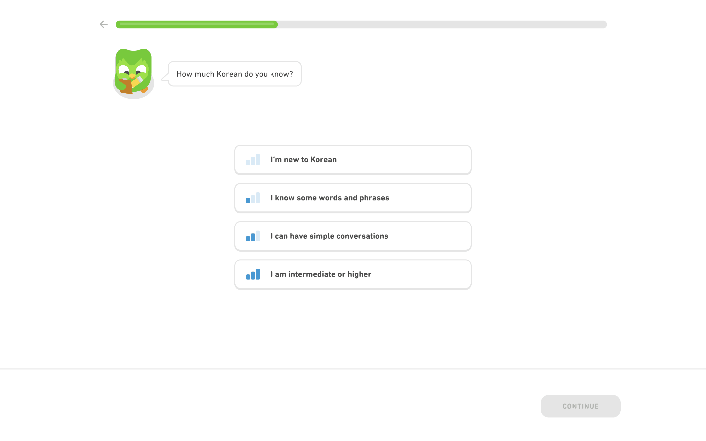 Duolingo Web Onboarding Flow | Mobbin