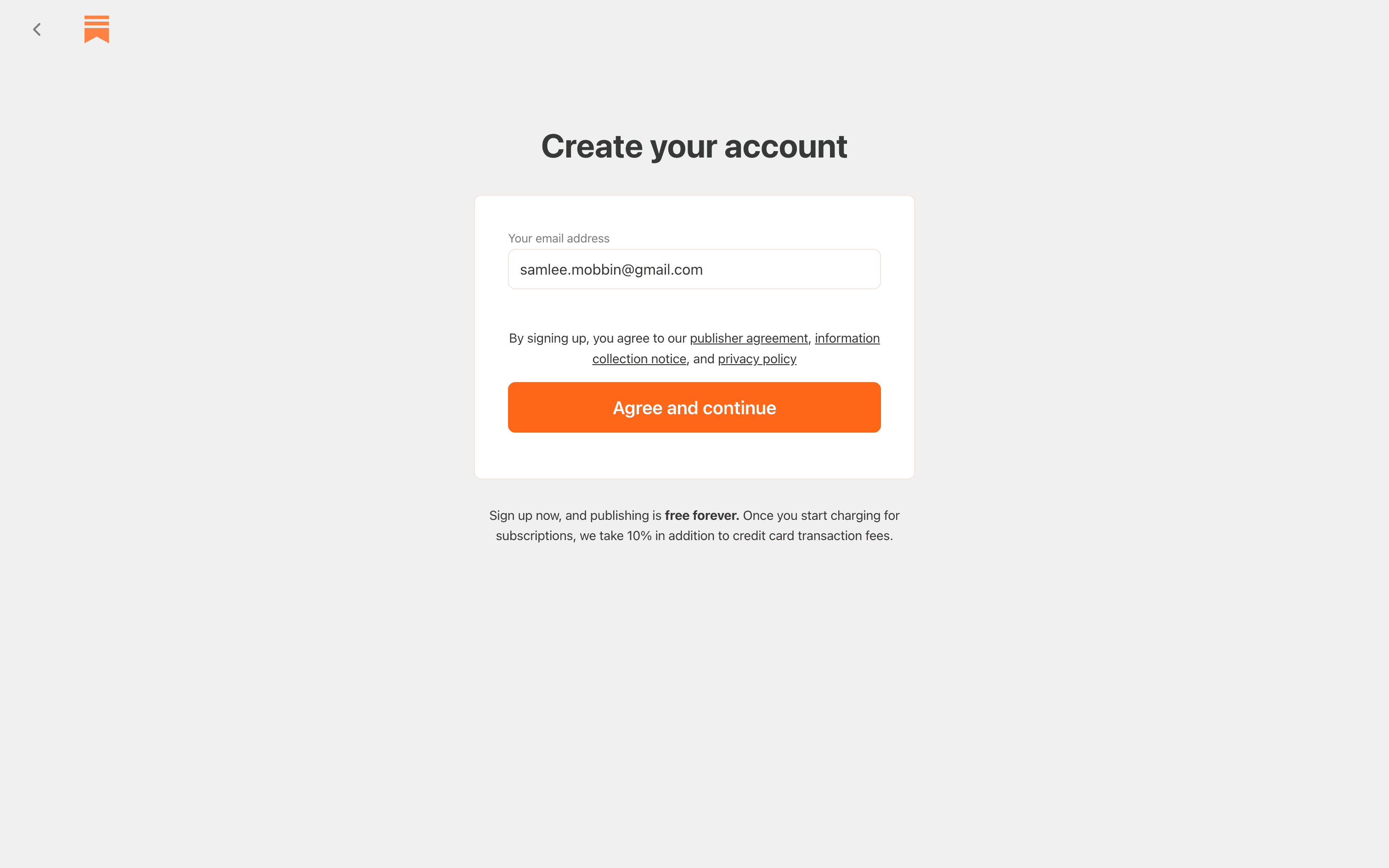 Signup Website Design