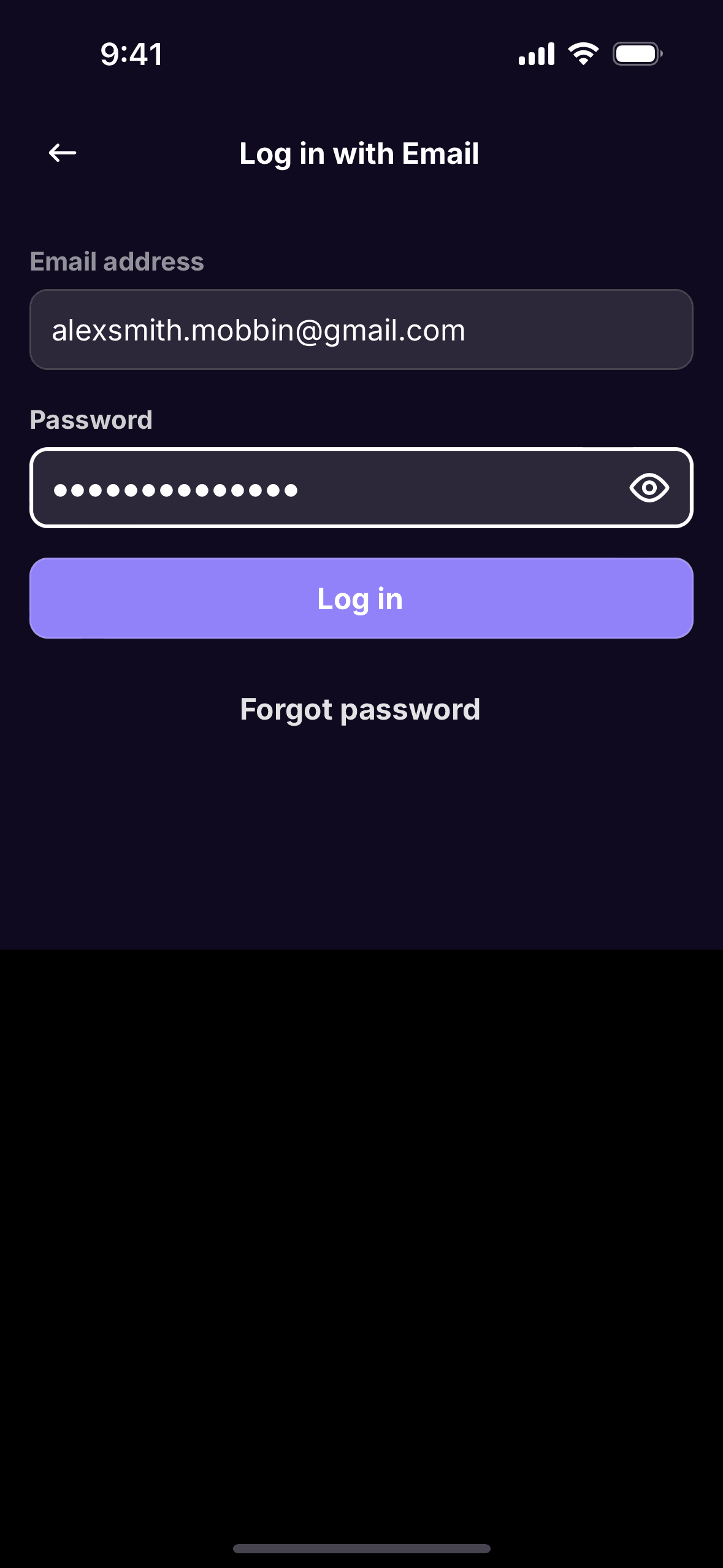Login Mobile App Design