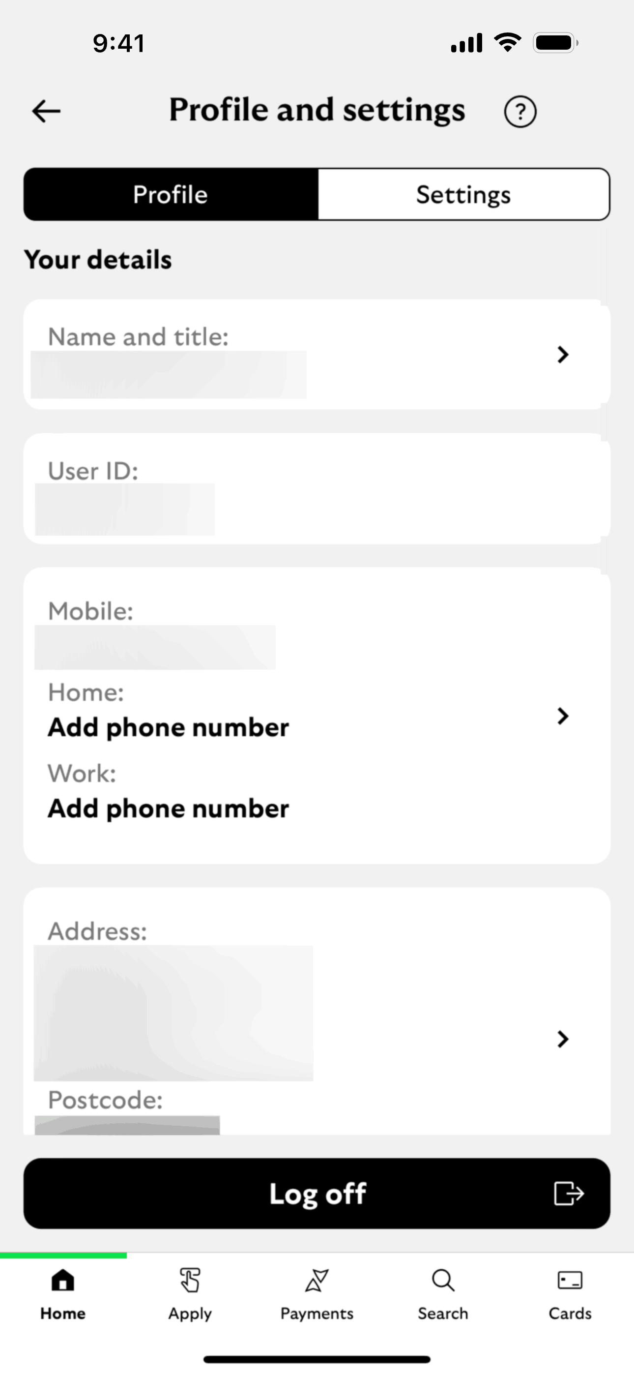 Tab Mobile App Design