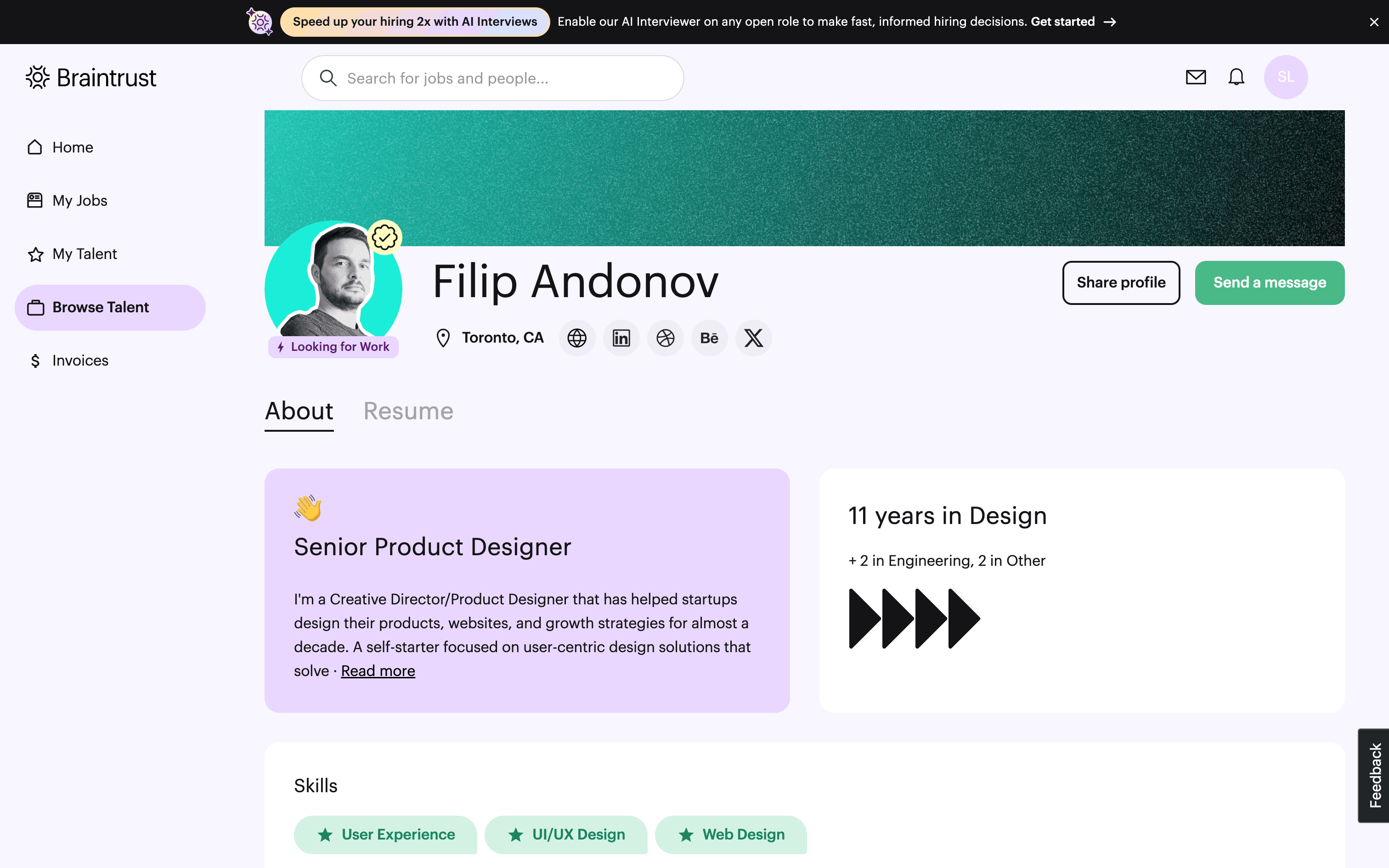 Table Website Design