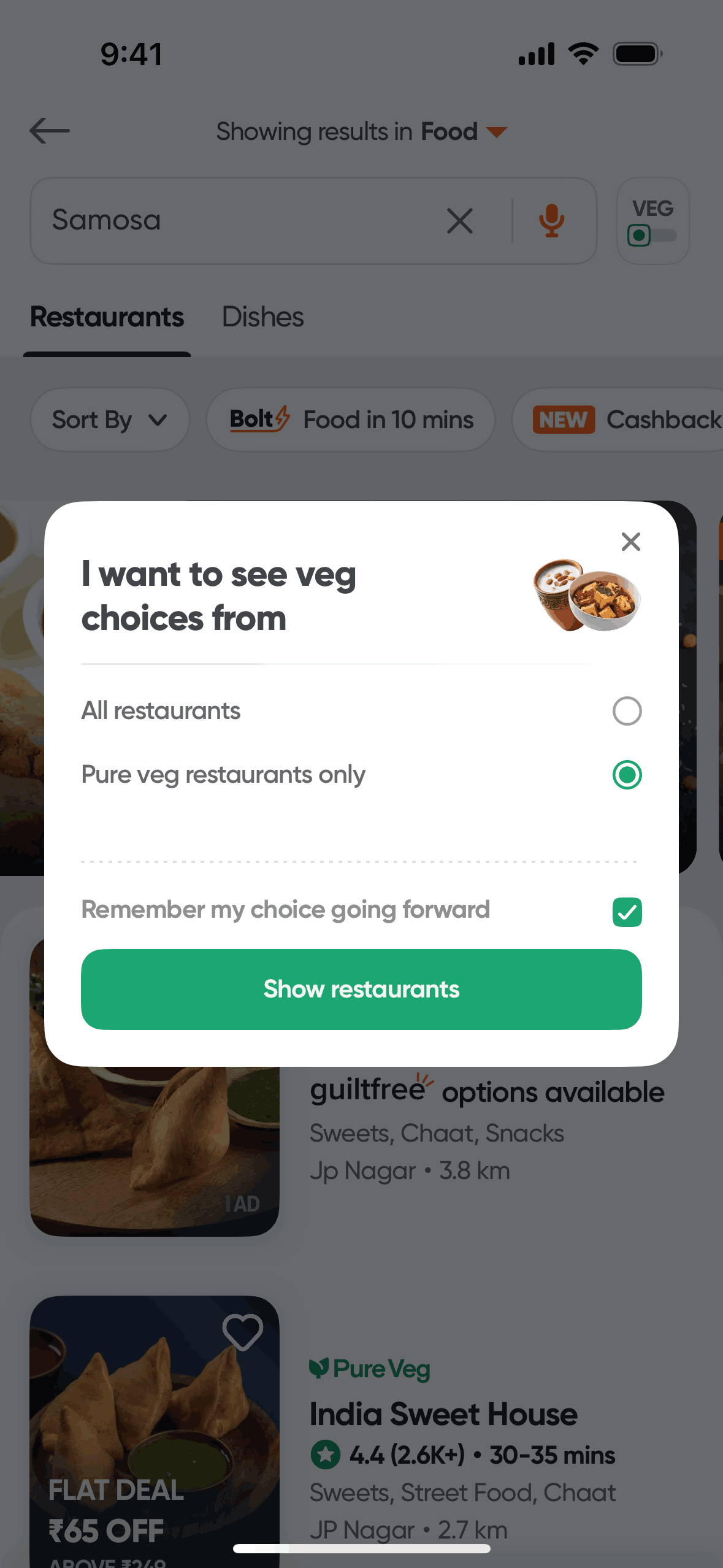 Filter & Sort Mobile App Design