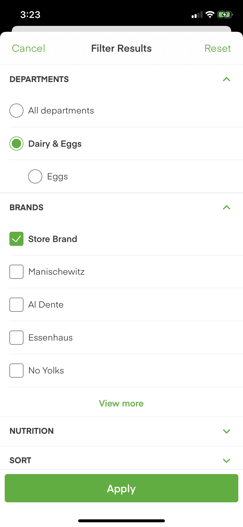 Filter & Sort Mobile App Design
