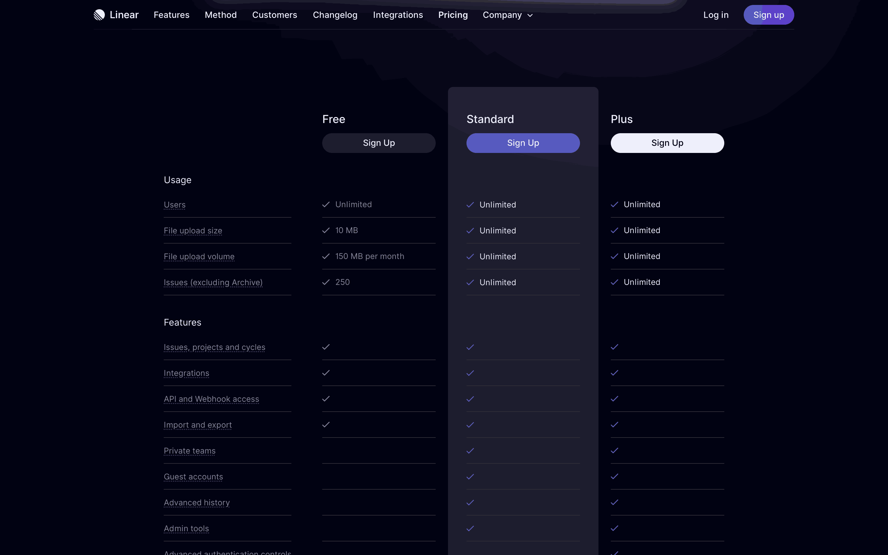 Table Website Design