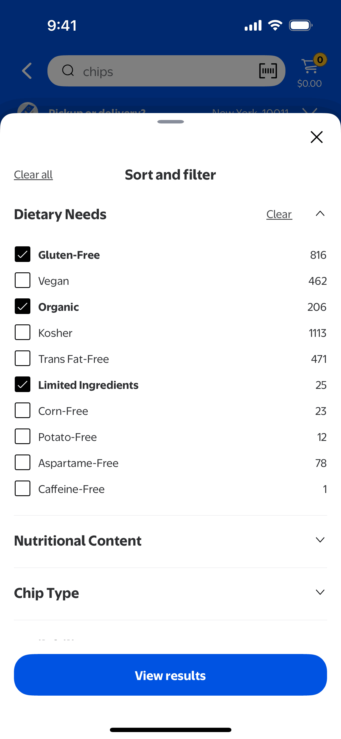 Filter & Sort Mobile App Design