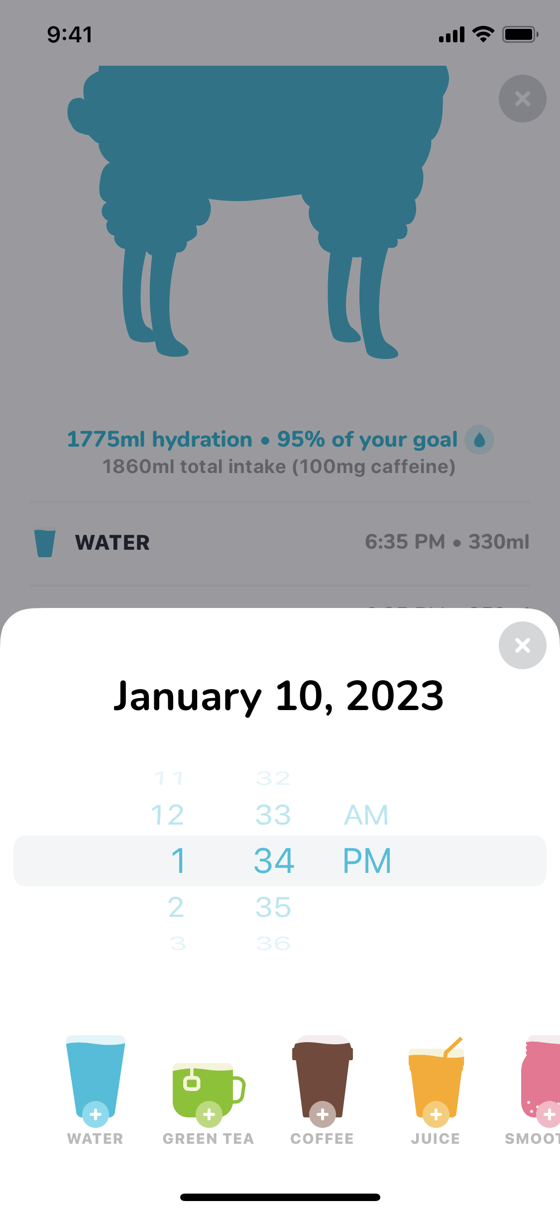 Time Picker Mobile App Design