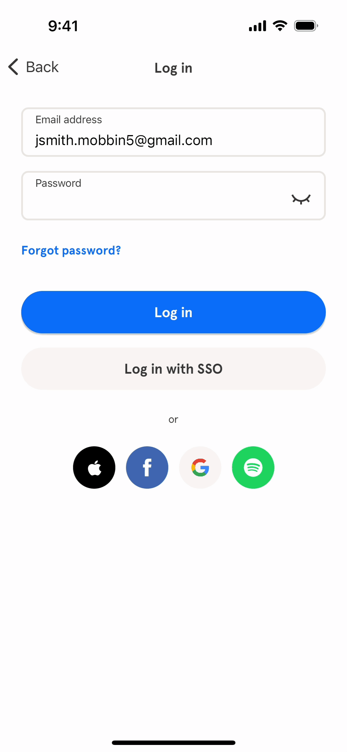Login Mobile App Design