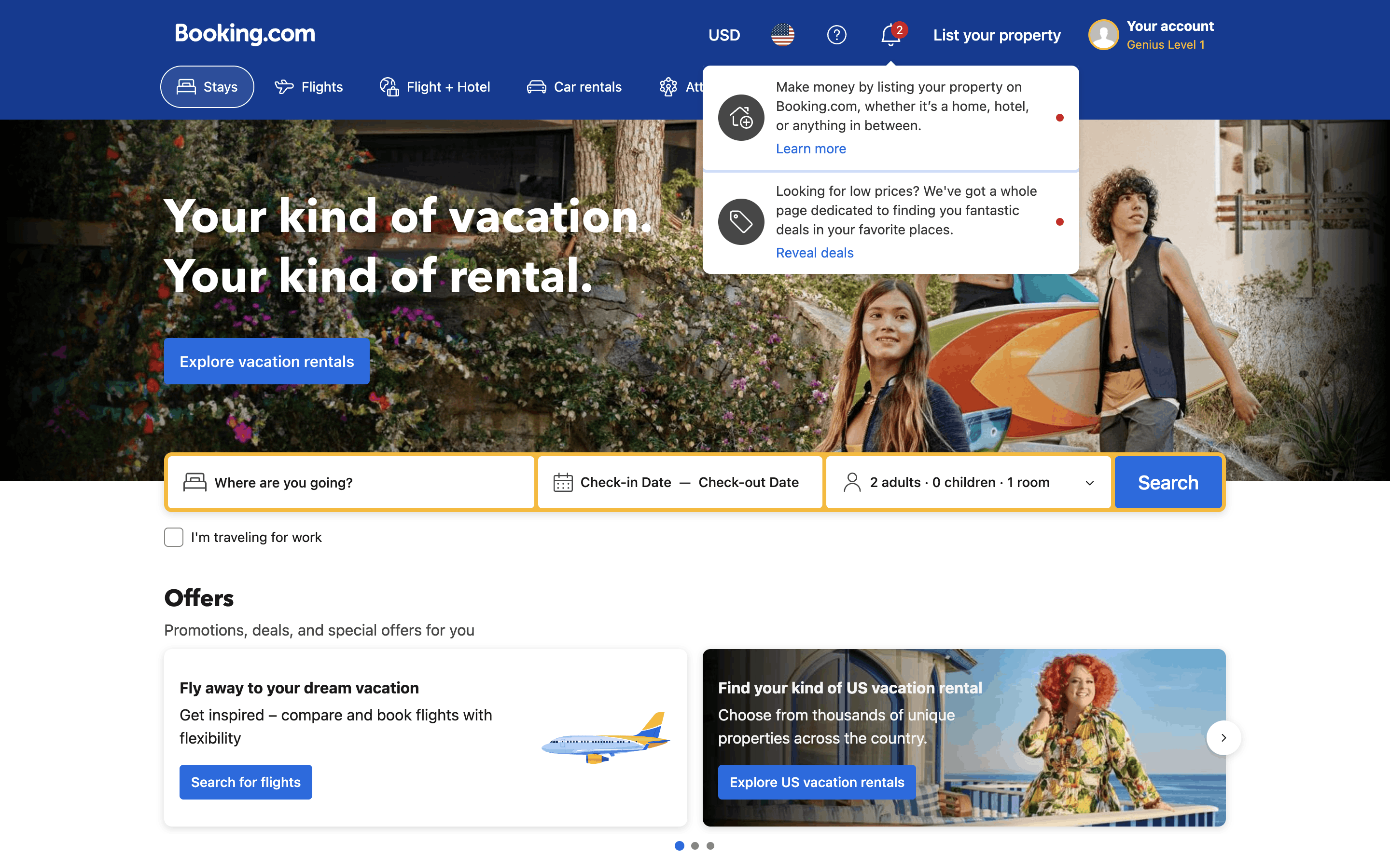 Notifications Website Design