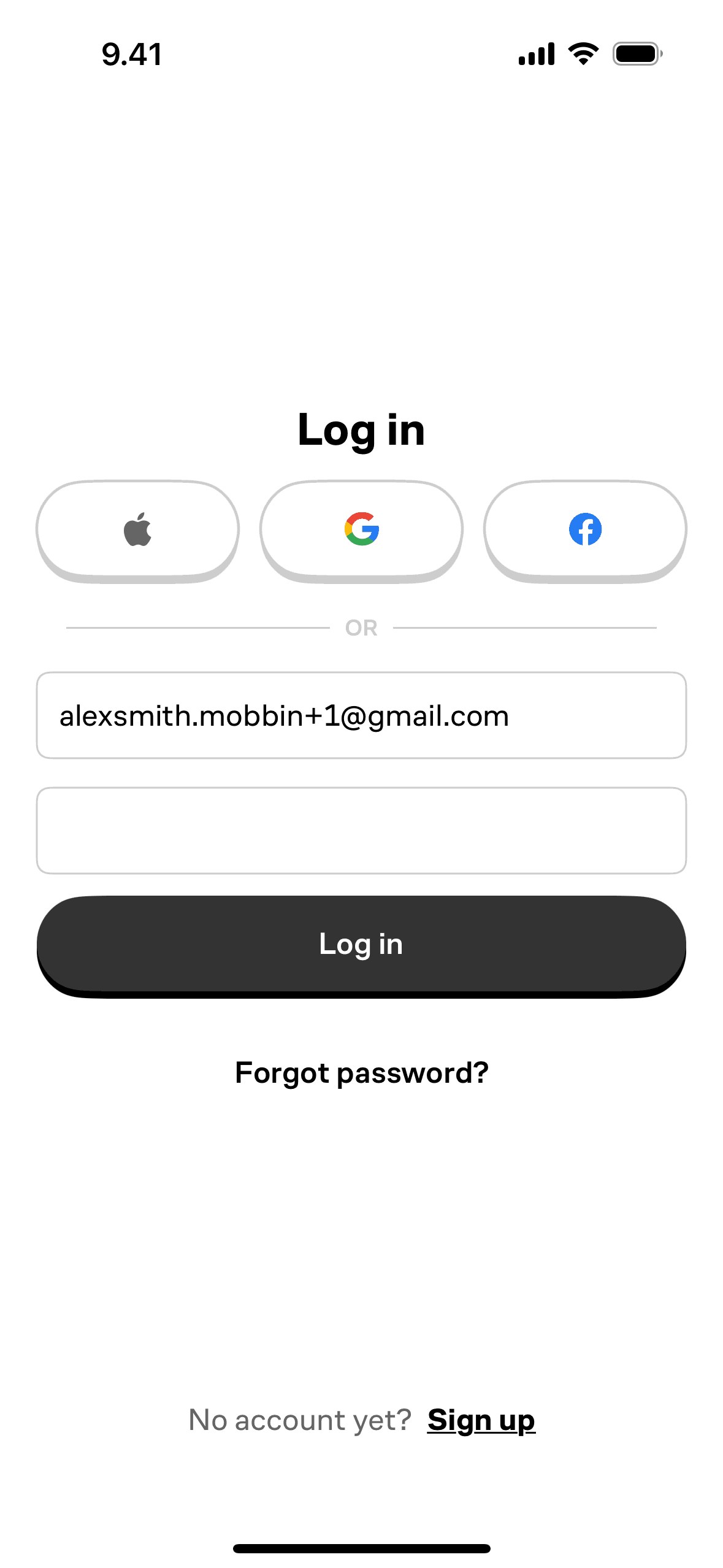 Login Mobile App Design