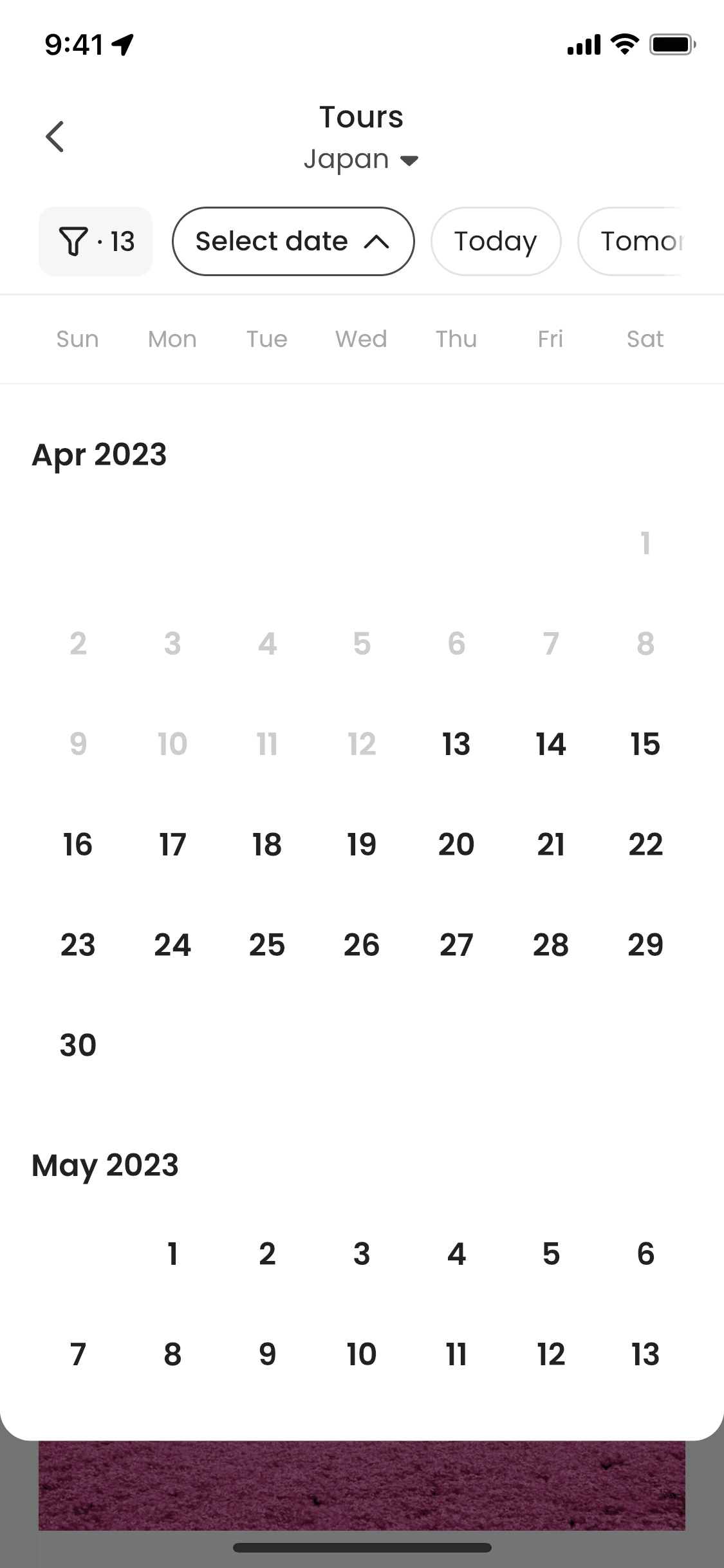 Calendar Mobile App Design