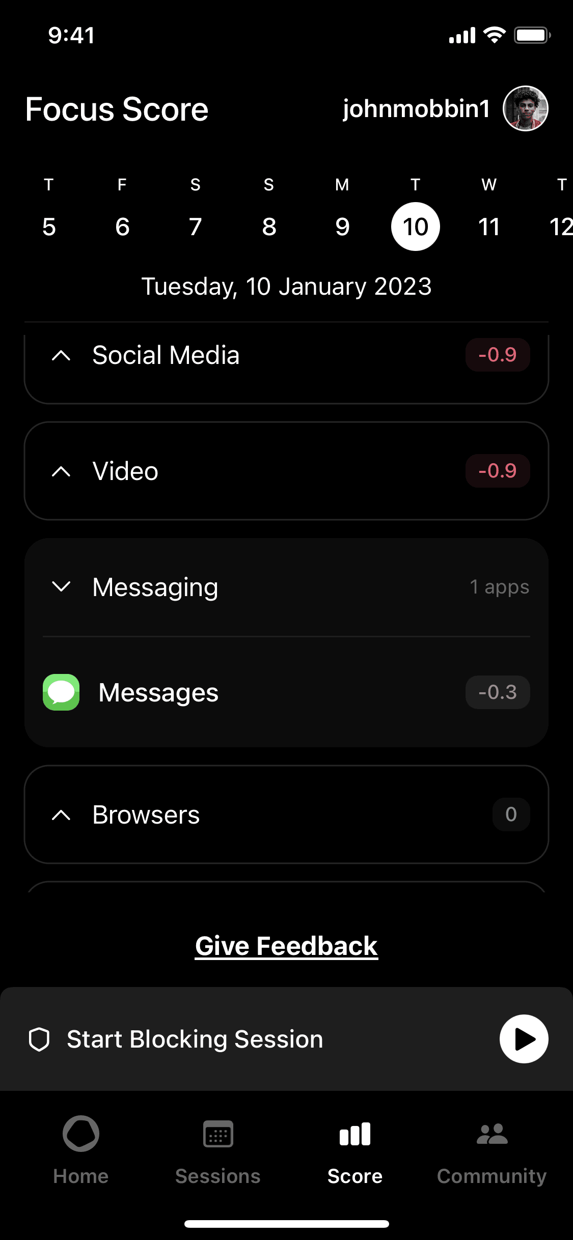 Dashboard Mobile App Design