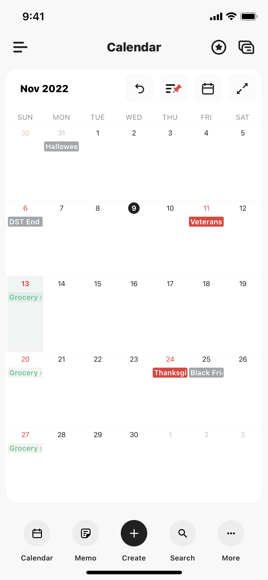 Calendar Mobile App Design