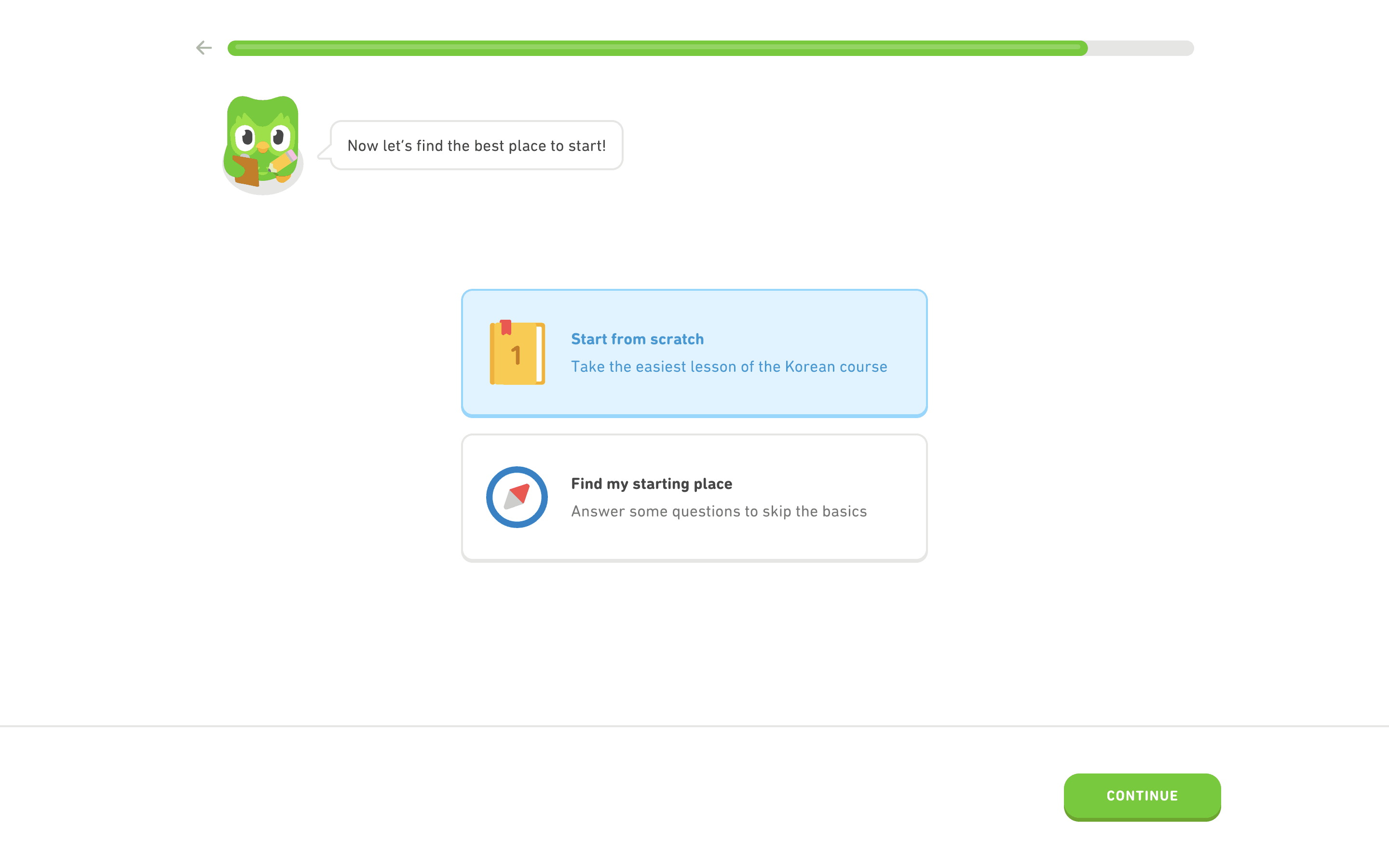 Duolingo Web Onboarding Flow | Mobbin