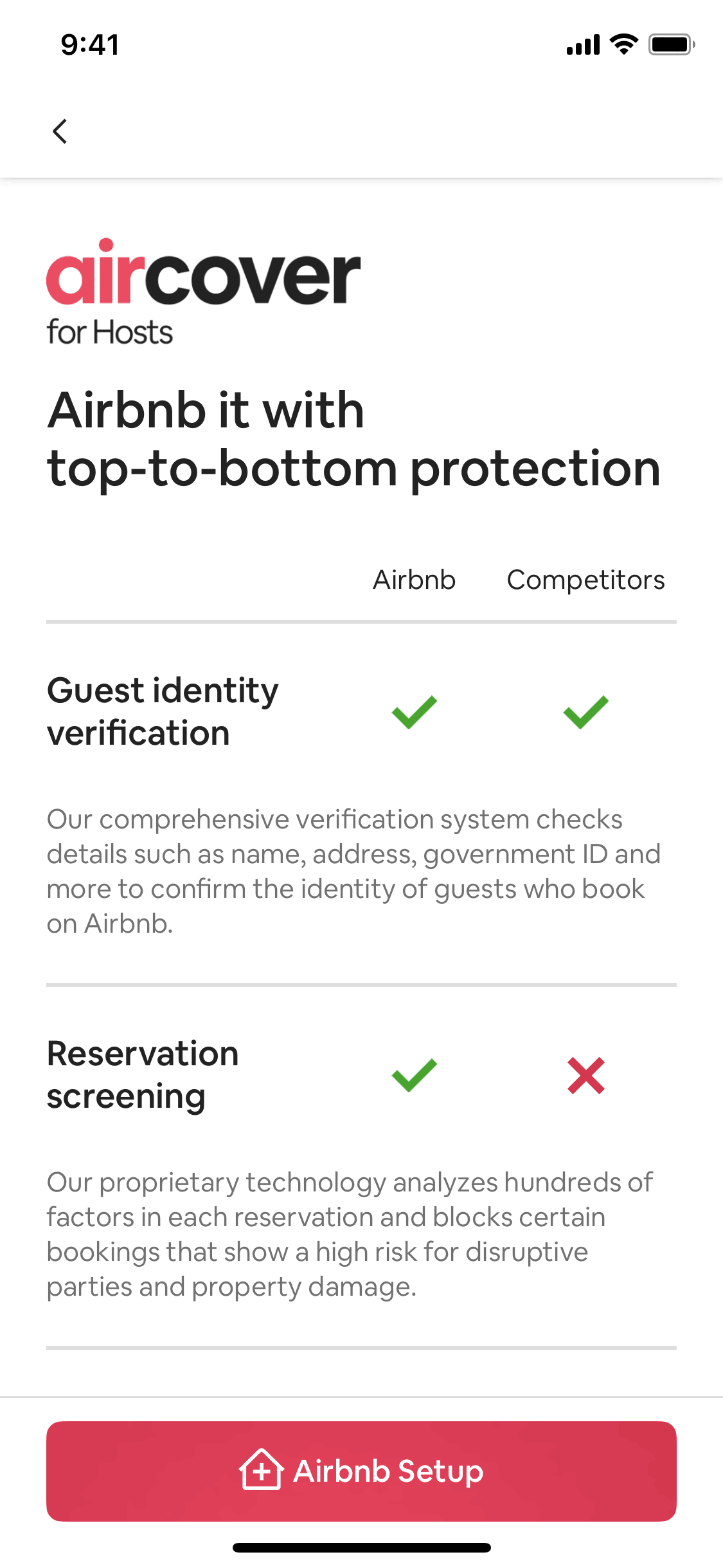 Airbnb iOS Aircover Protection | Mobbin