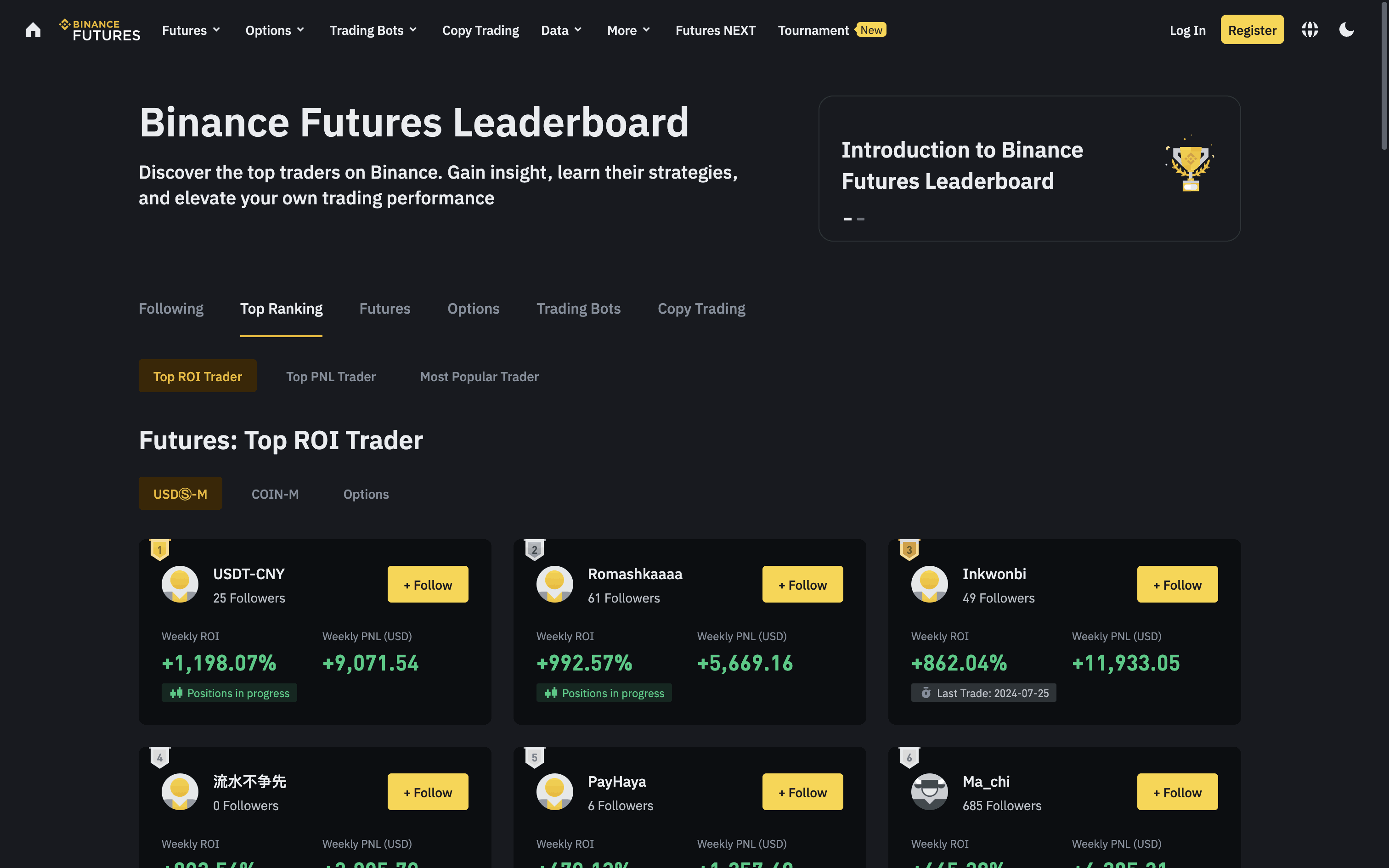 Leaderboard Website Design