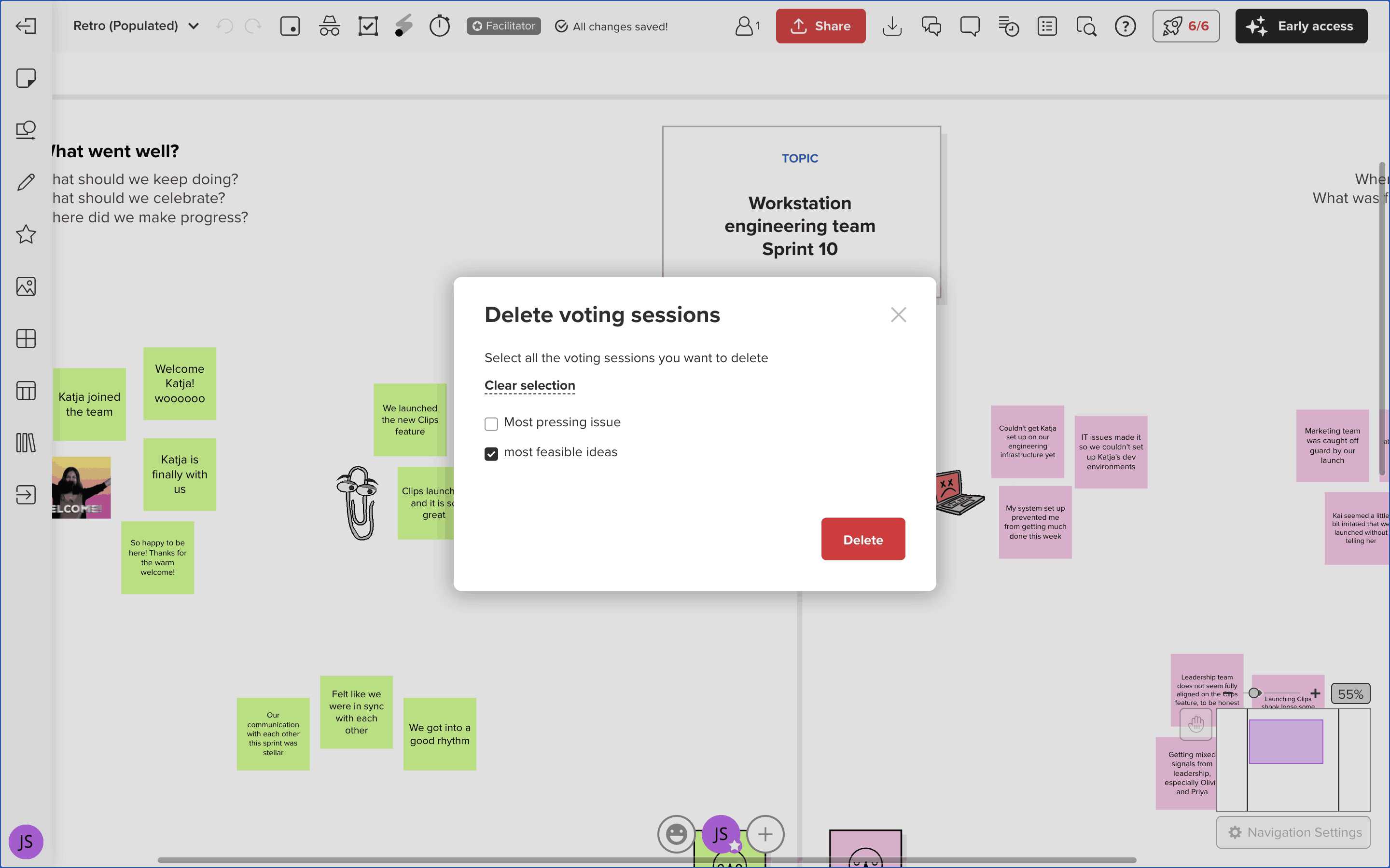 Mural Web Voting Sessions Selected | Mobbin