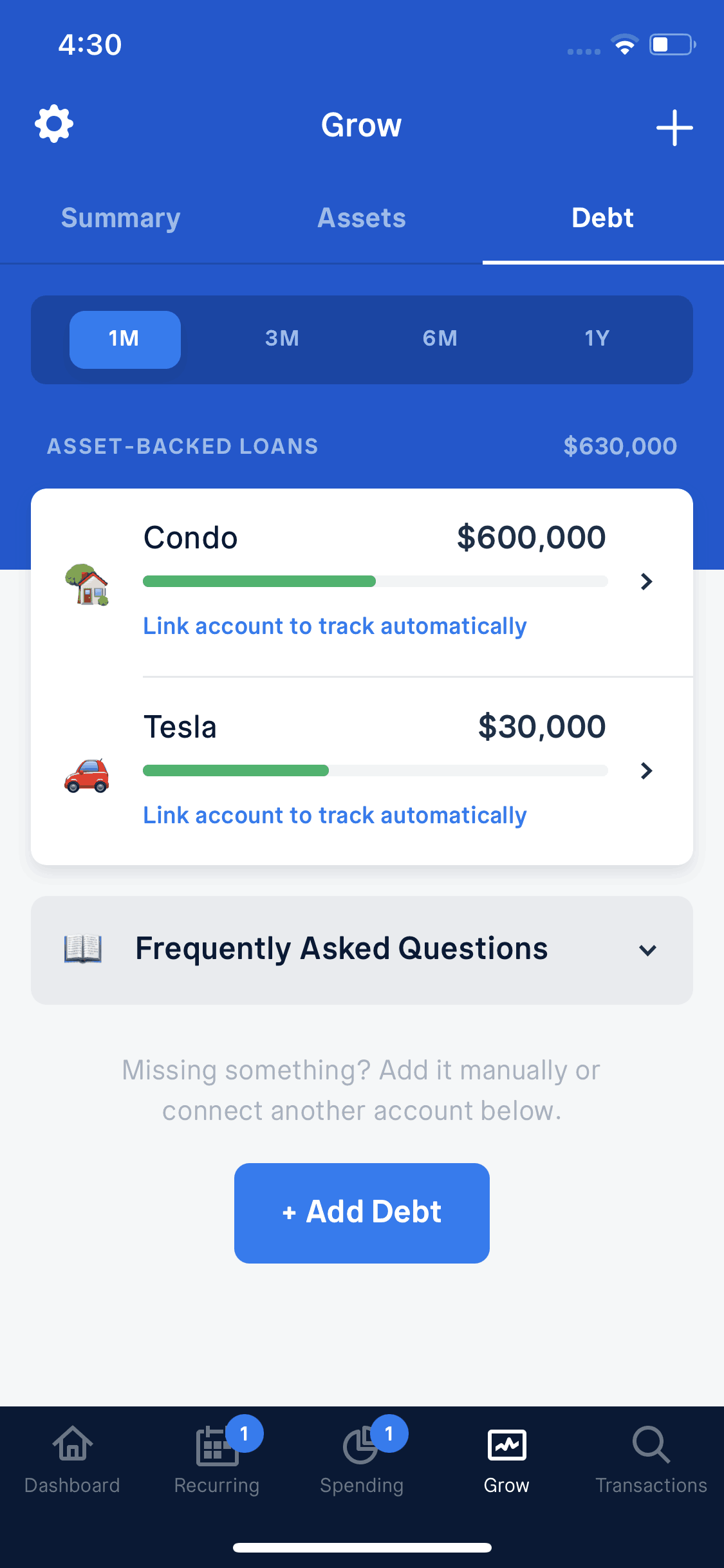 Dashboard Mobile App Design