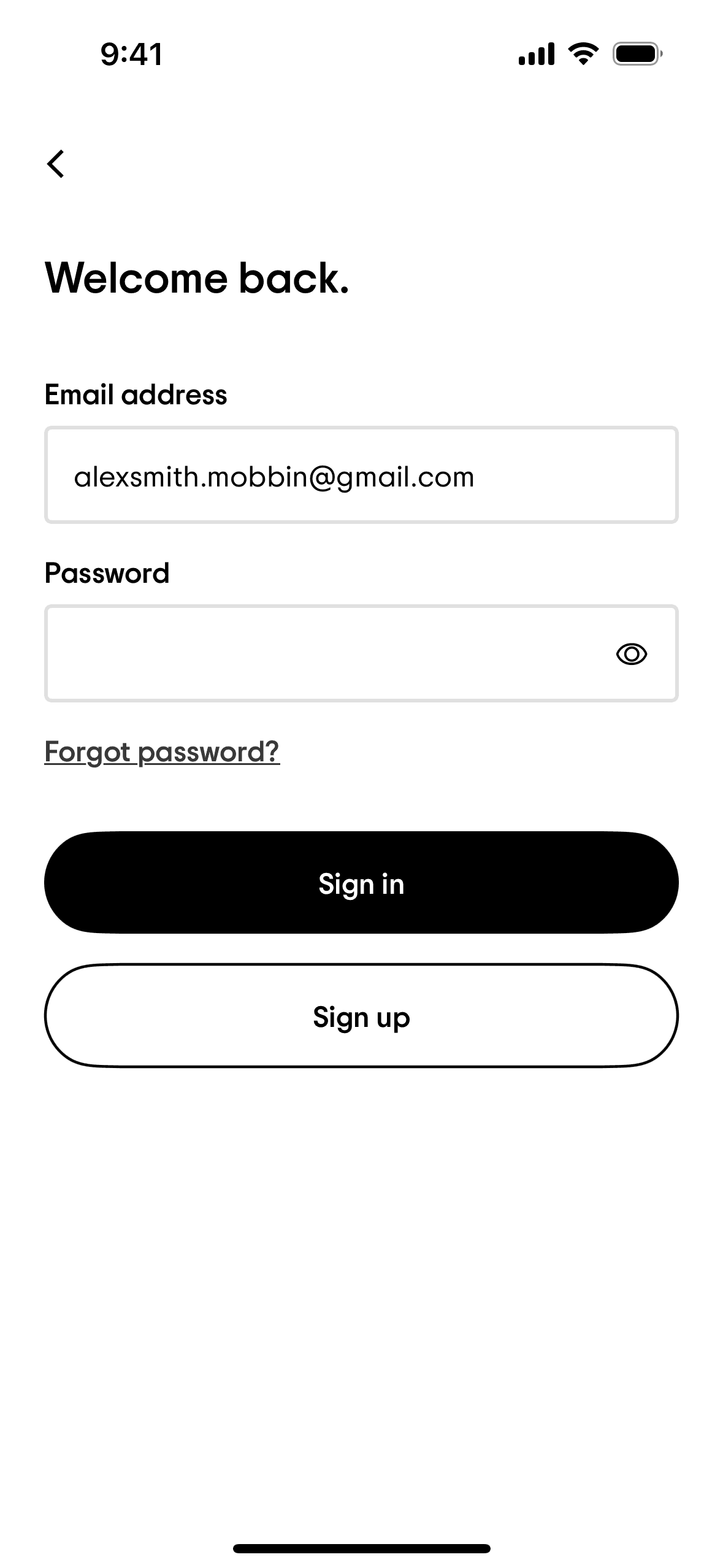Login Mobile App Design