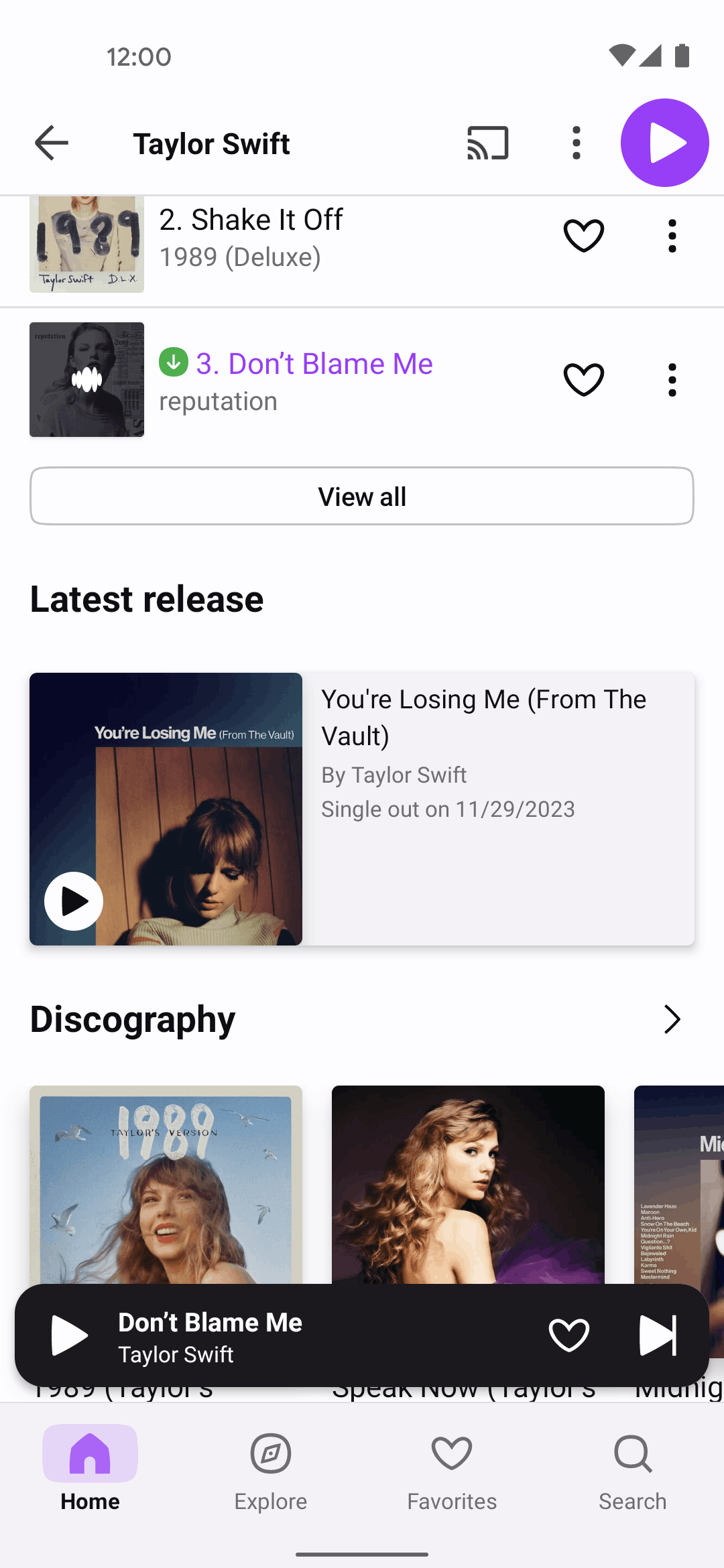 Deezer Android Artist Details | Mobbin