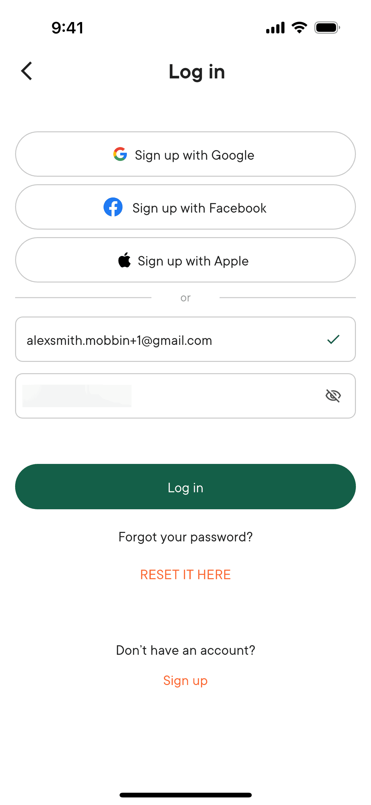 Login Mobile App Design