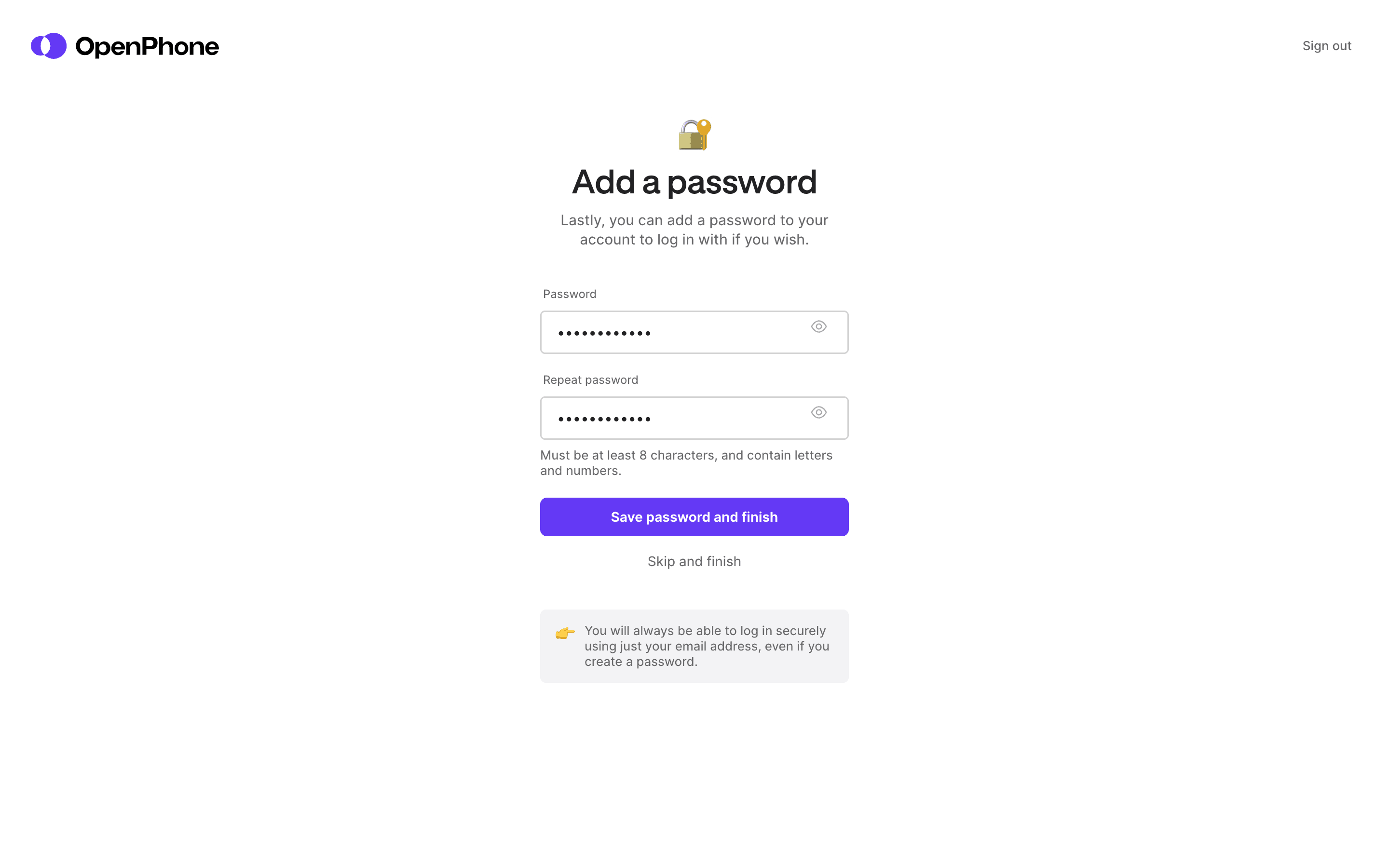 Signup Website Design