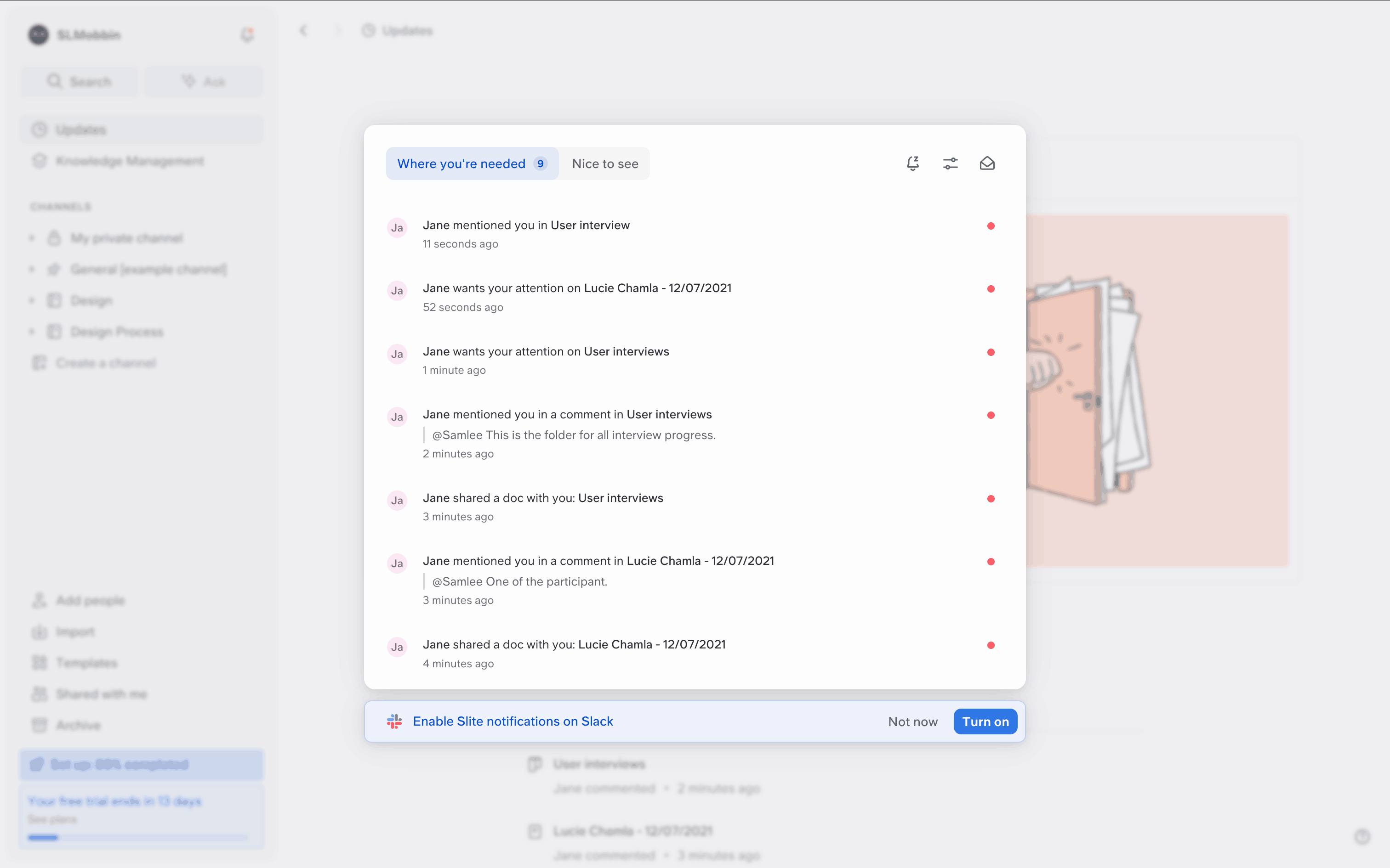 Notifications Website Design