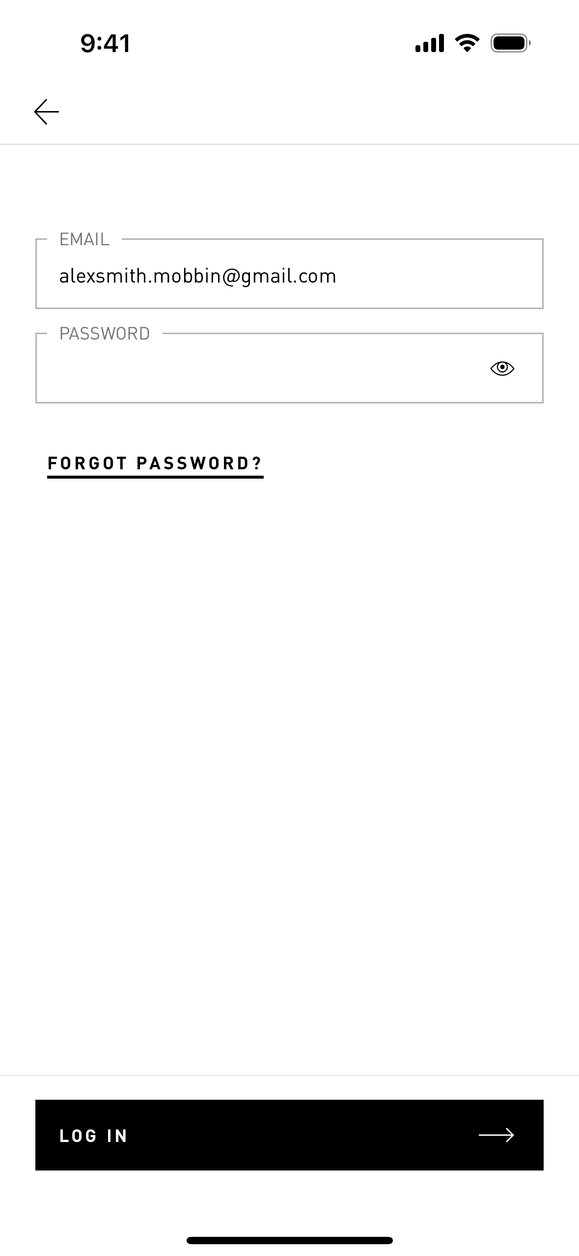 Login Mobile App Design