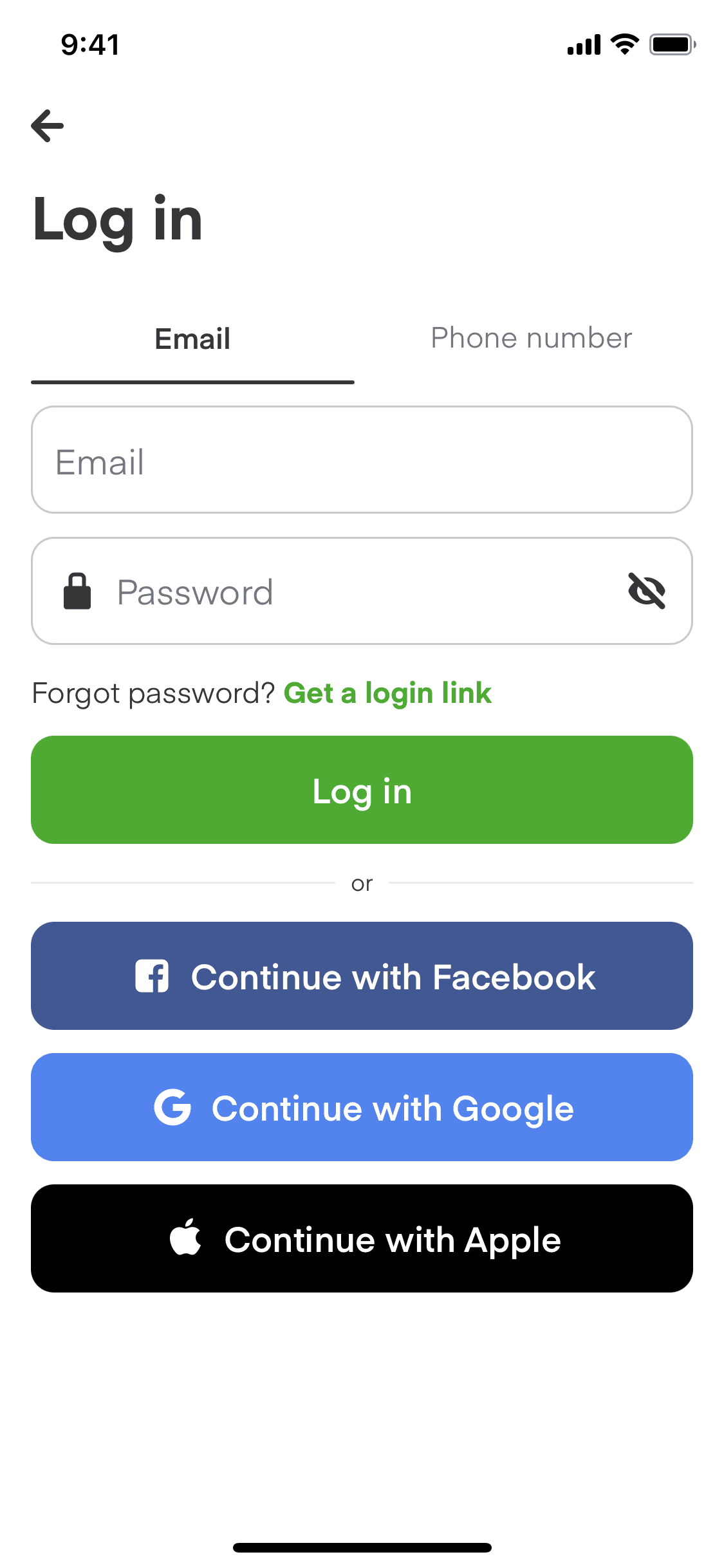 Login Mobile App Design
