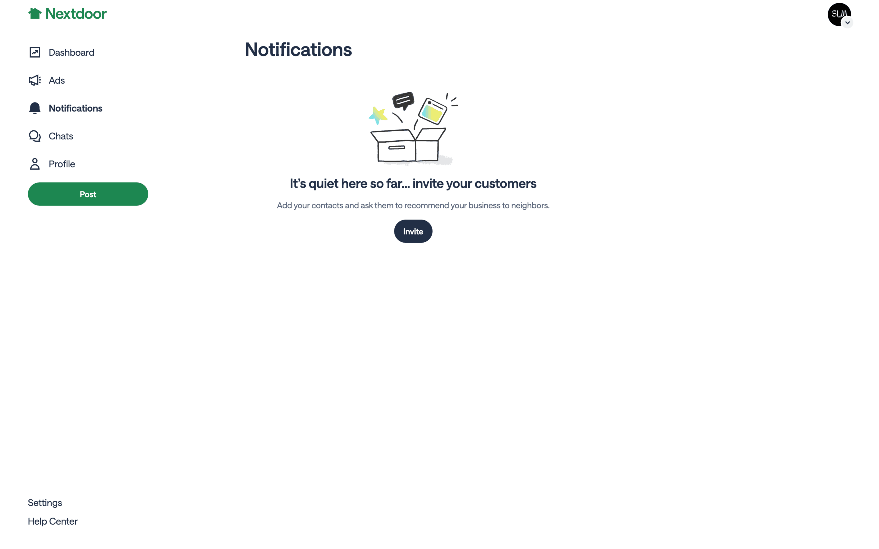 Notifications Website Design