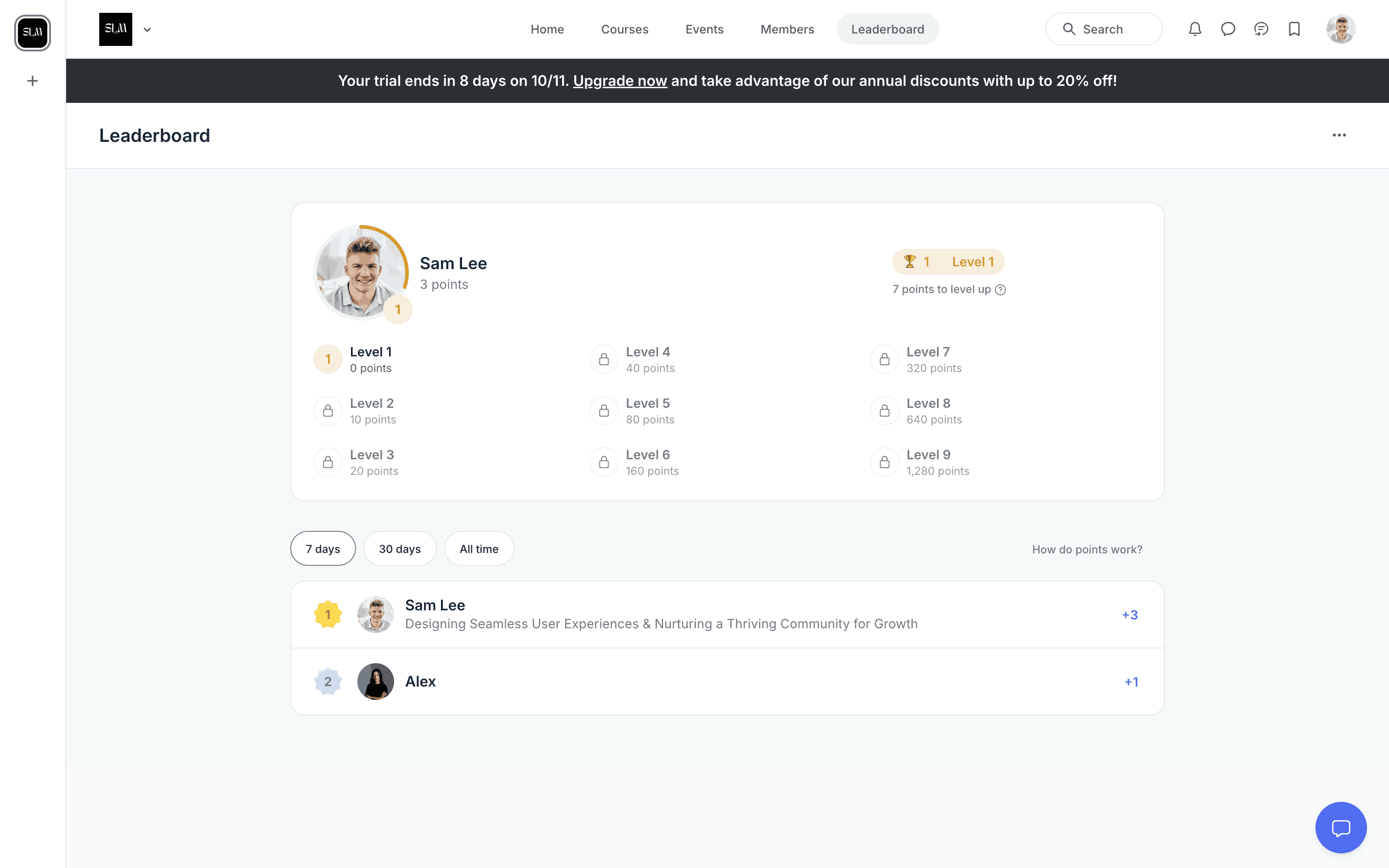 Leaderboard Website Design
