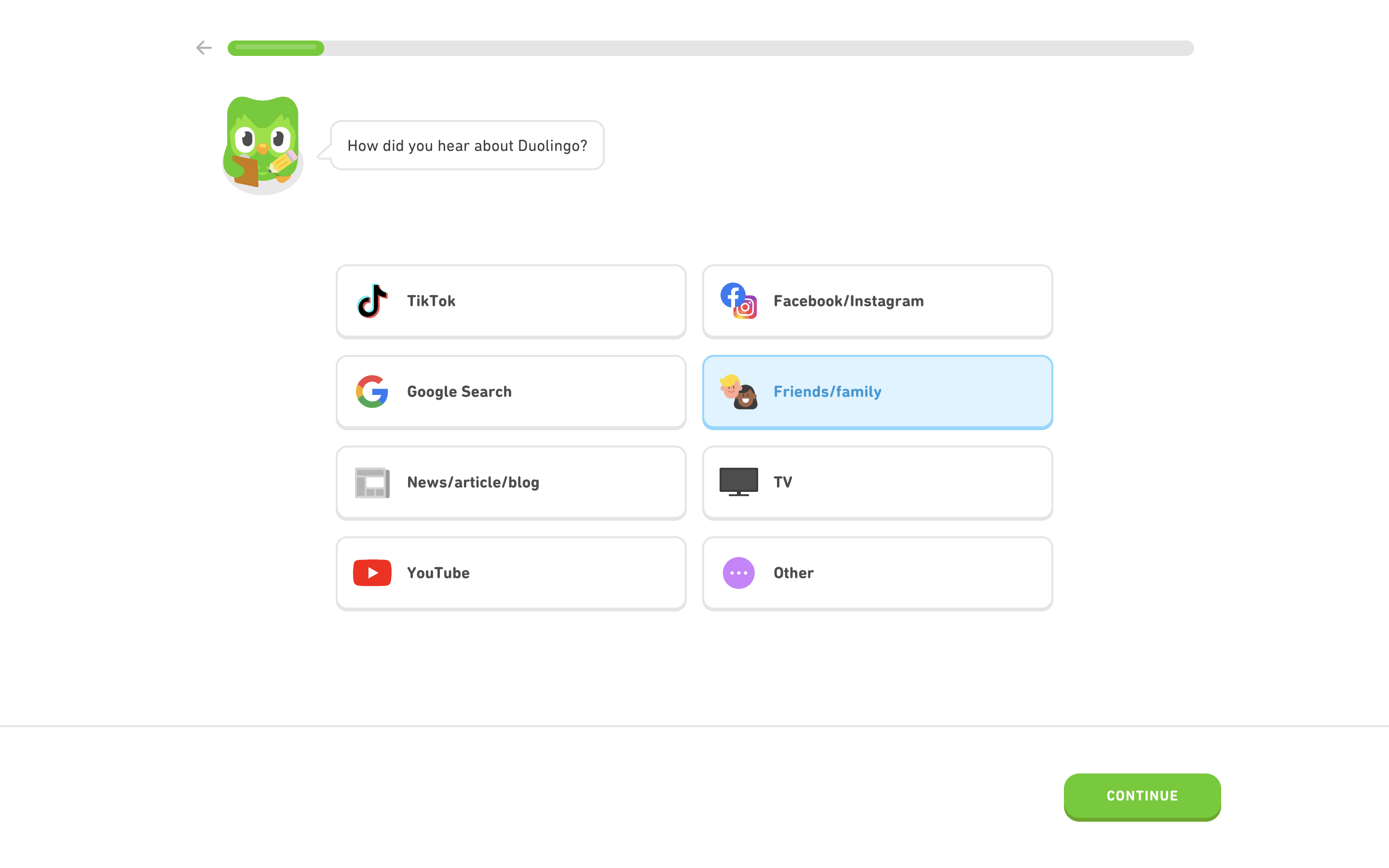 Duolingo Web Onboarding Flow | Mobbin
