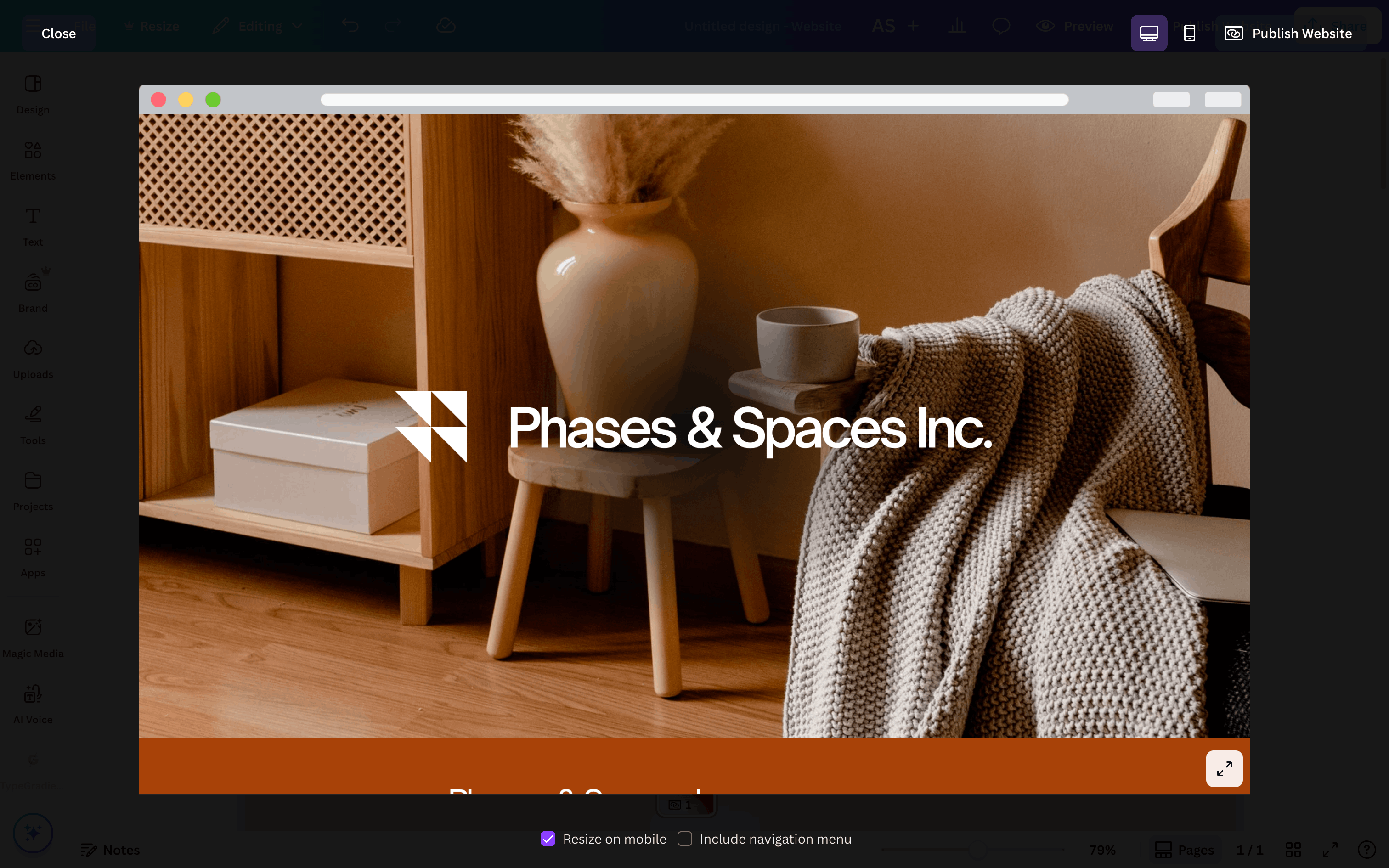 Canva Web Desktop Website Preview | Mobbin