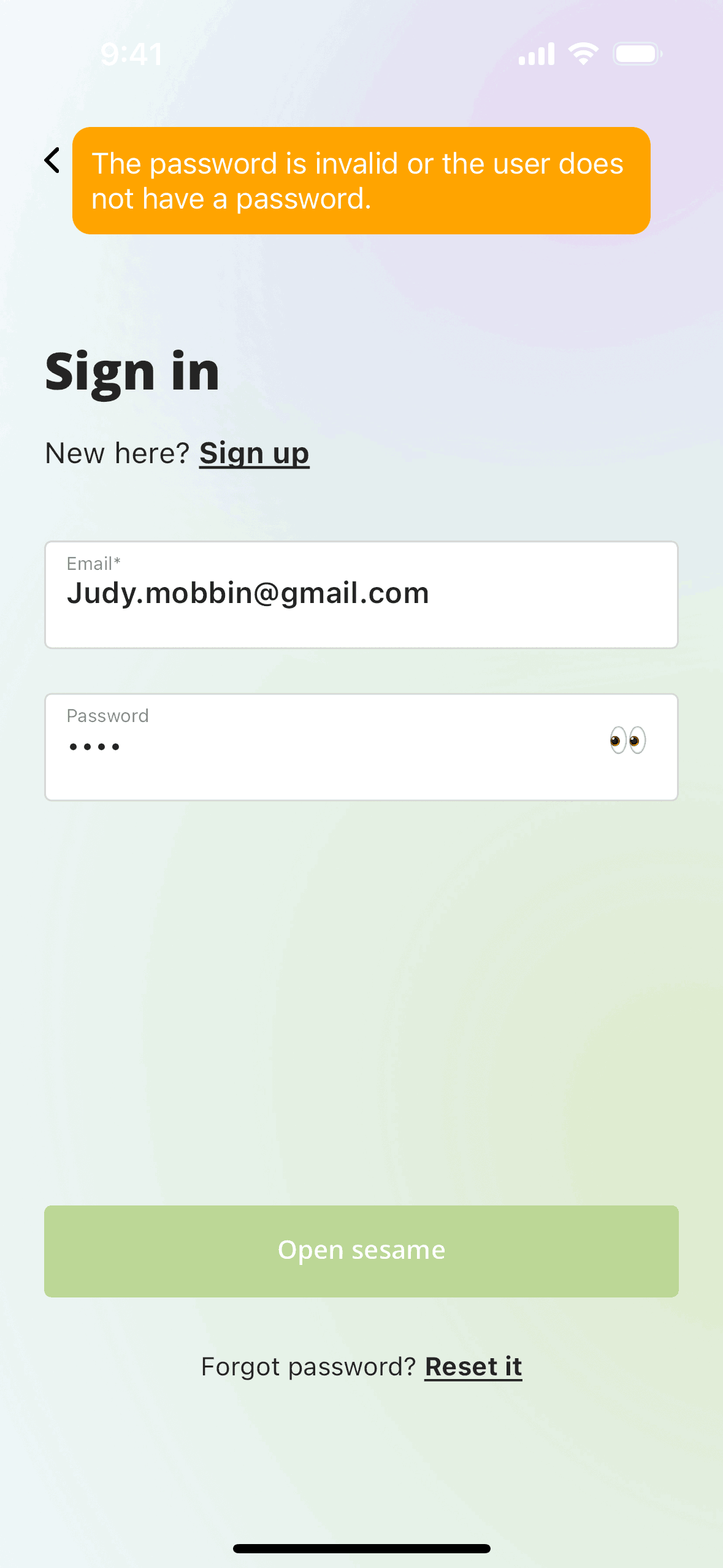 Login Mobile App Design